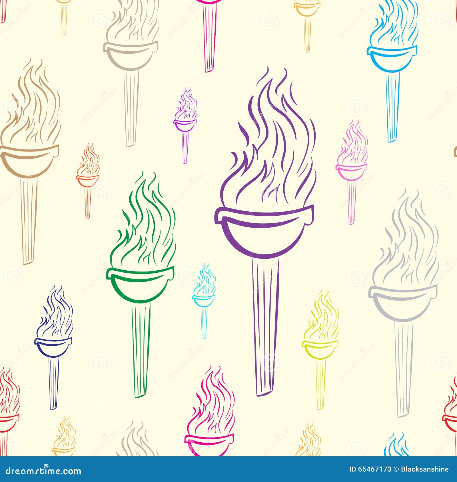 Seamless Contours Color Torch Stock Vector - Illustration of object ...