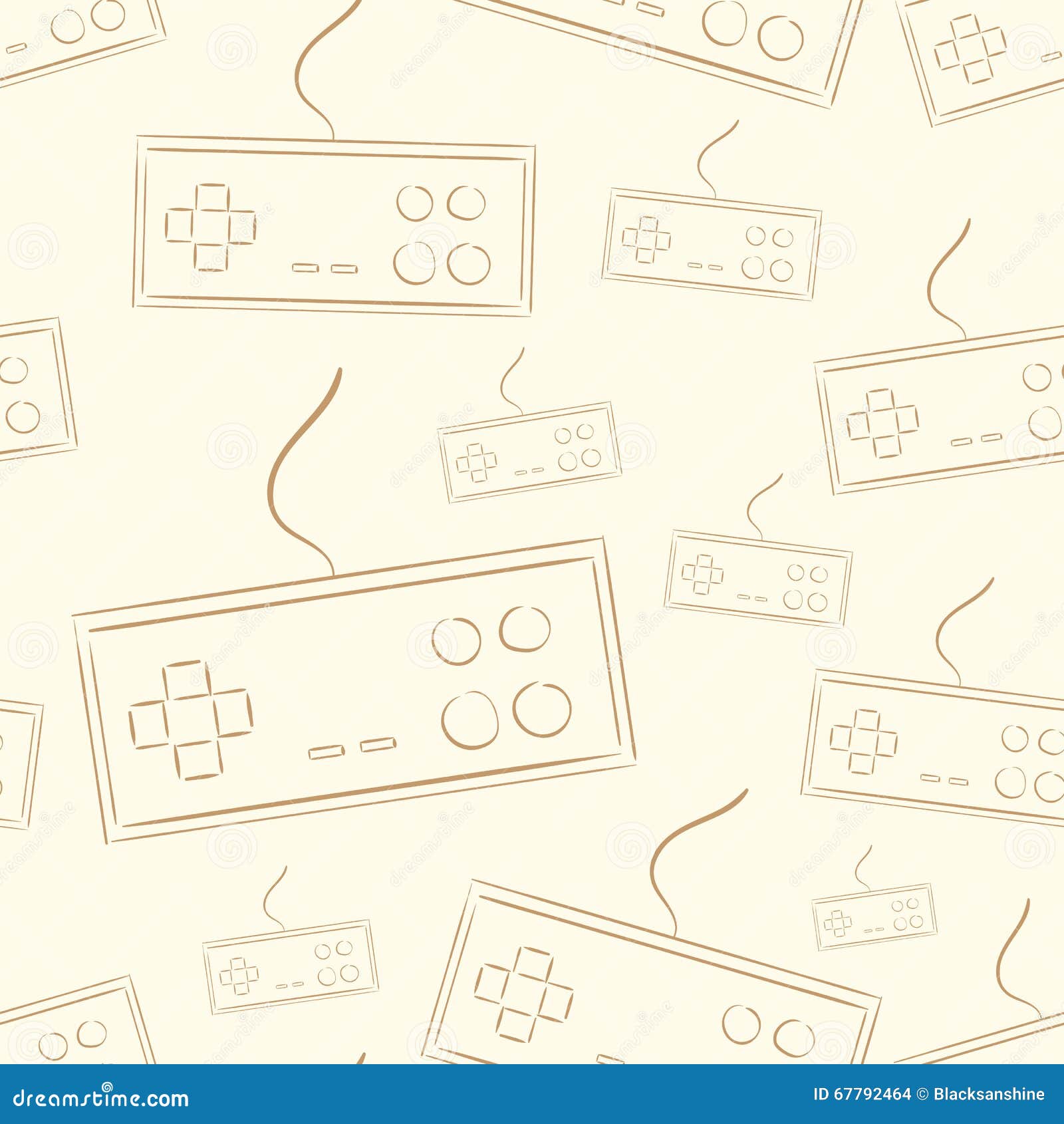Seamless Contours of Gamepads Stock Vector - Illustration of electronic ...