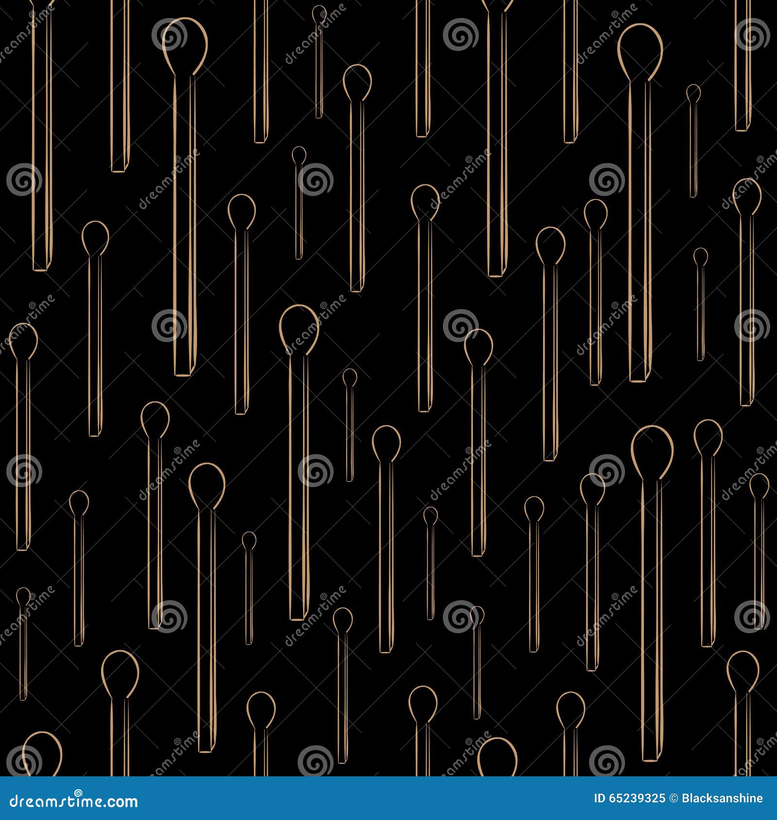 Seamless Contours of Matchsticks Stock Vector - Illustration of pattern ...