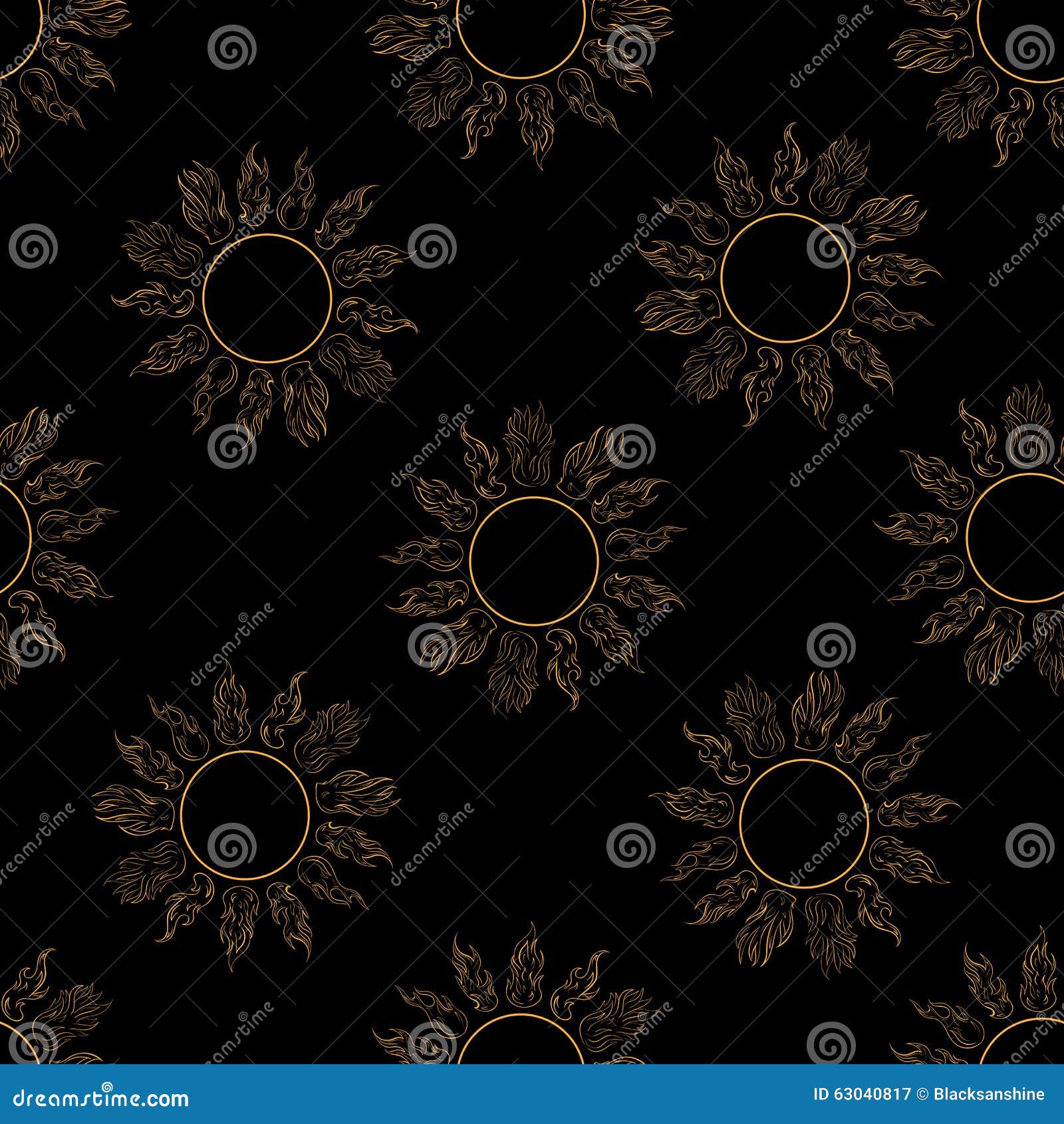 Seamless Contours of the Sun Stock Vector - Illustration of light ...