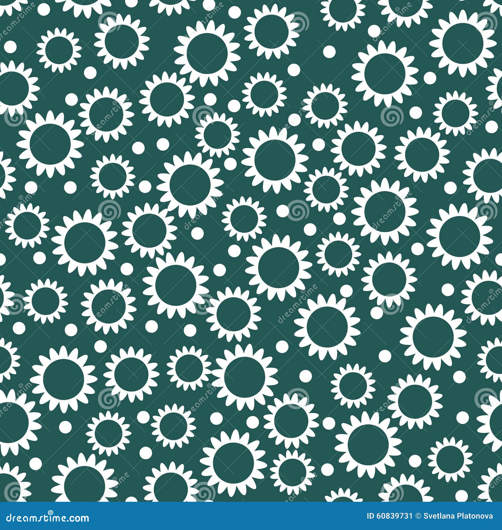 Seamless Contrast Pattern with Small Flowers Stock Vector ...