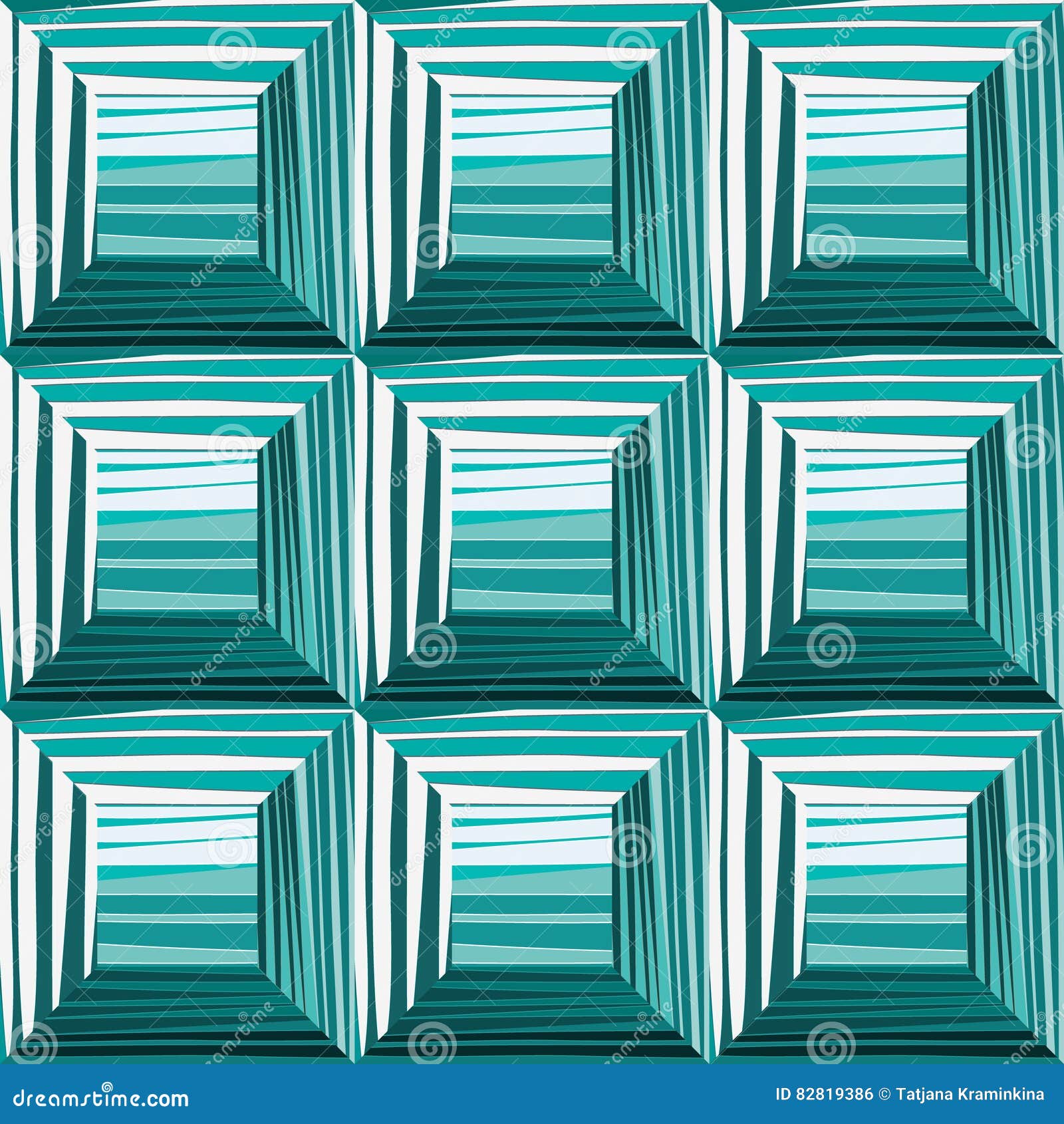 Seamless Convex Squares - Vector Illustration. Surround The Squares, An ...