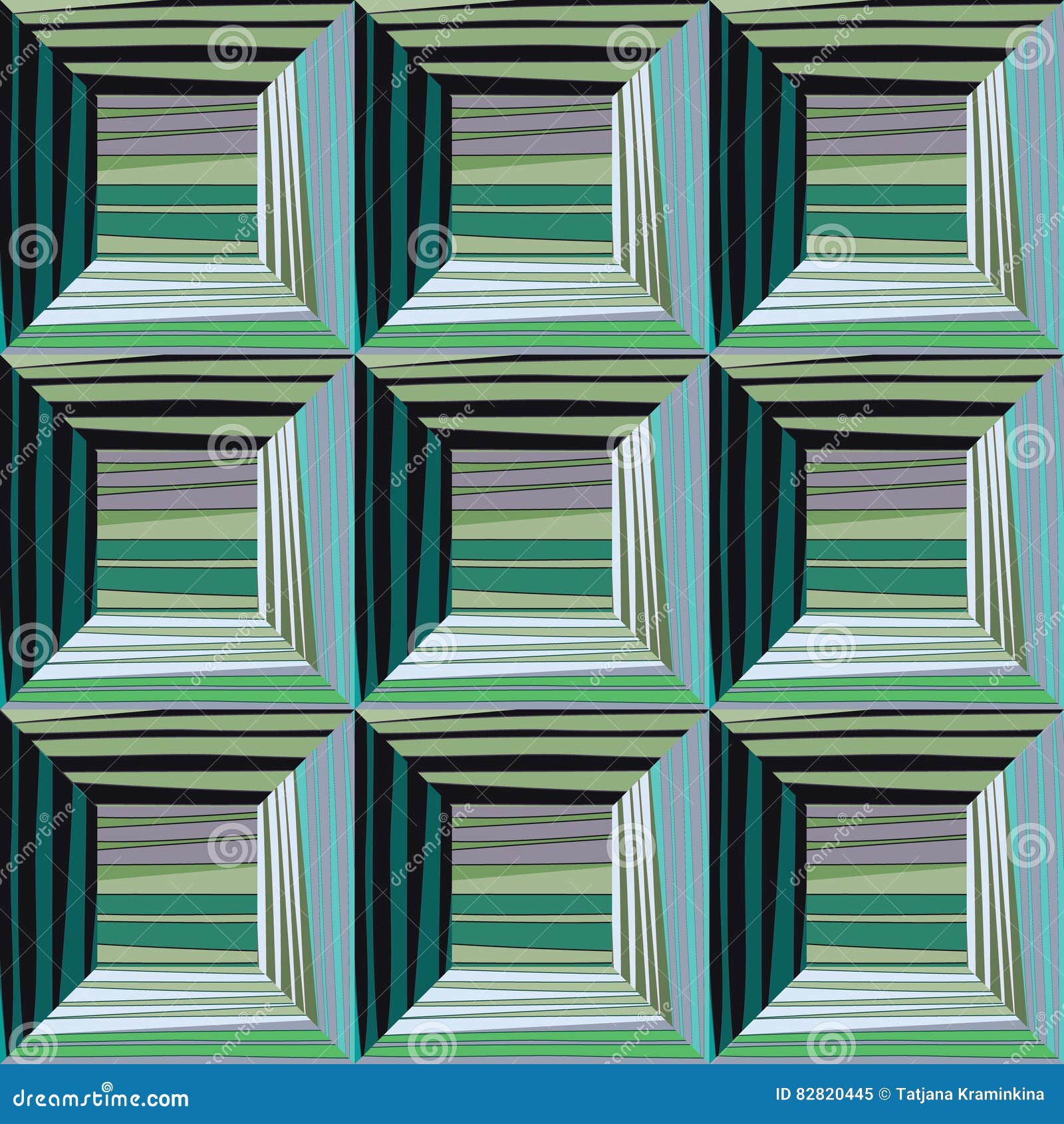 Seamless Convex Squares - Vector Illustration. Surround the Squares, an ...