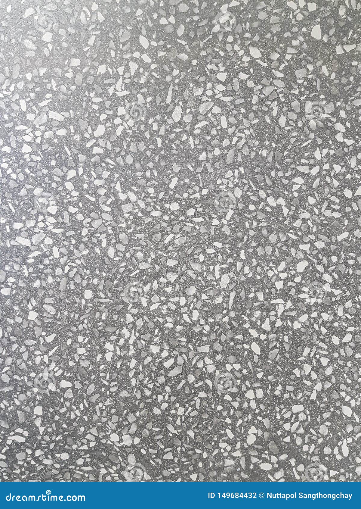 Seamless Cool Gray Terrazzo With White And Gray Random Size Pebble ...