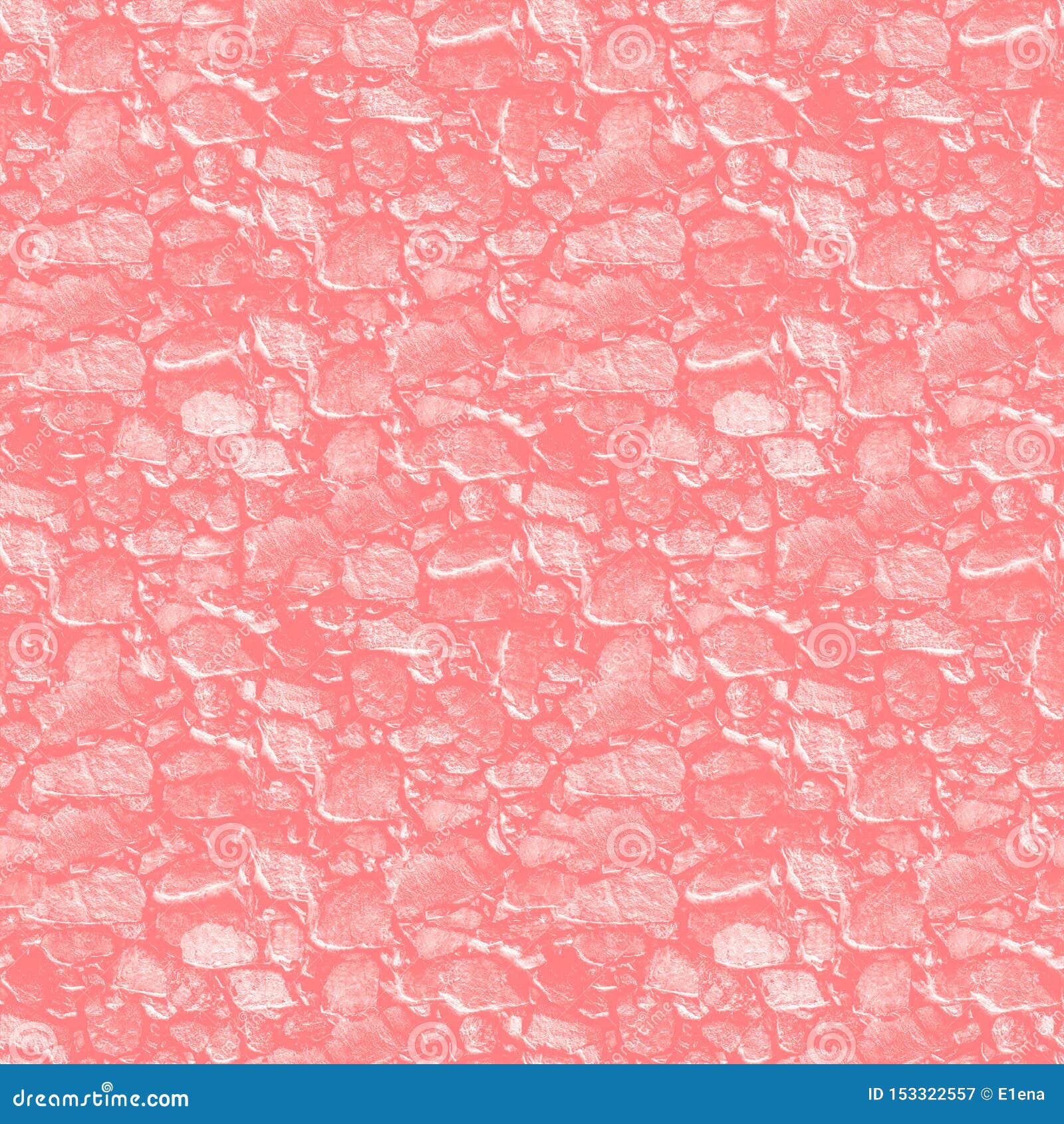 Seamless Coral Stone Wall Pattern, Background Stock Illustration ...