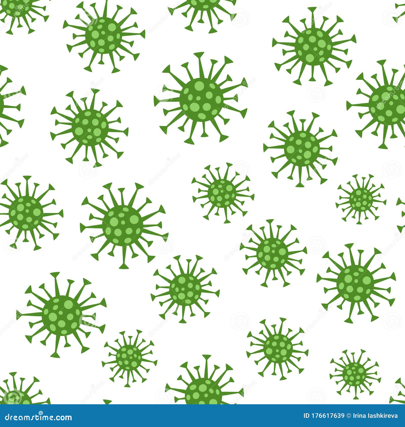 Seamless Coronavirus Pattern. Bacteria and Viruses Background. Viral ...