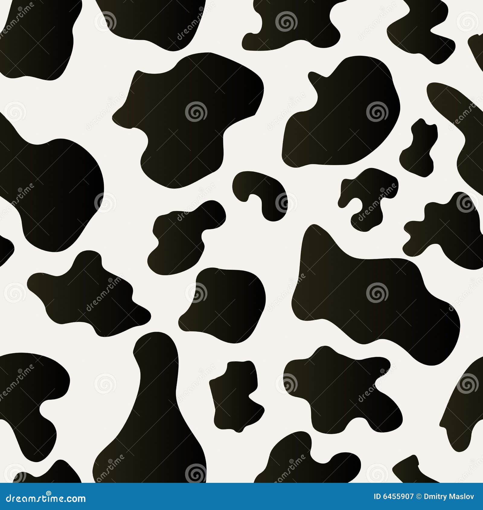 Seamless Cow Hide Pattern Cartoon Vector | CartoonDealer.com #6455907