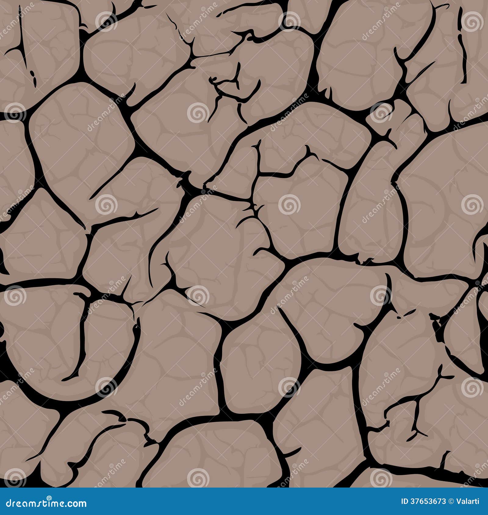 Seamless Cracked Background Pattern Stock Vector - Illustration of ...