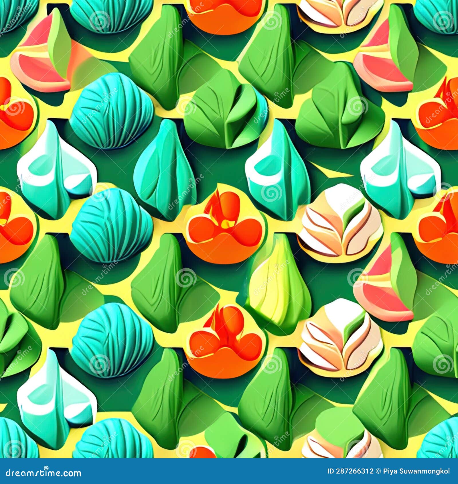 Seamless Craft Clay Patterns, with Intricate Details and Shades. Stock ...