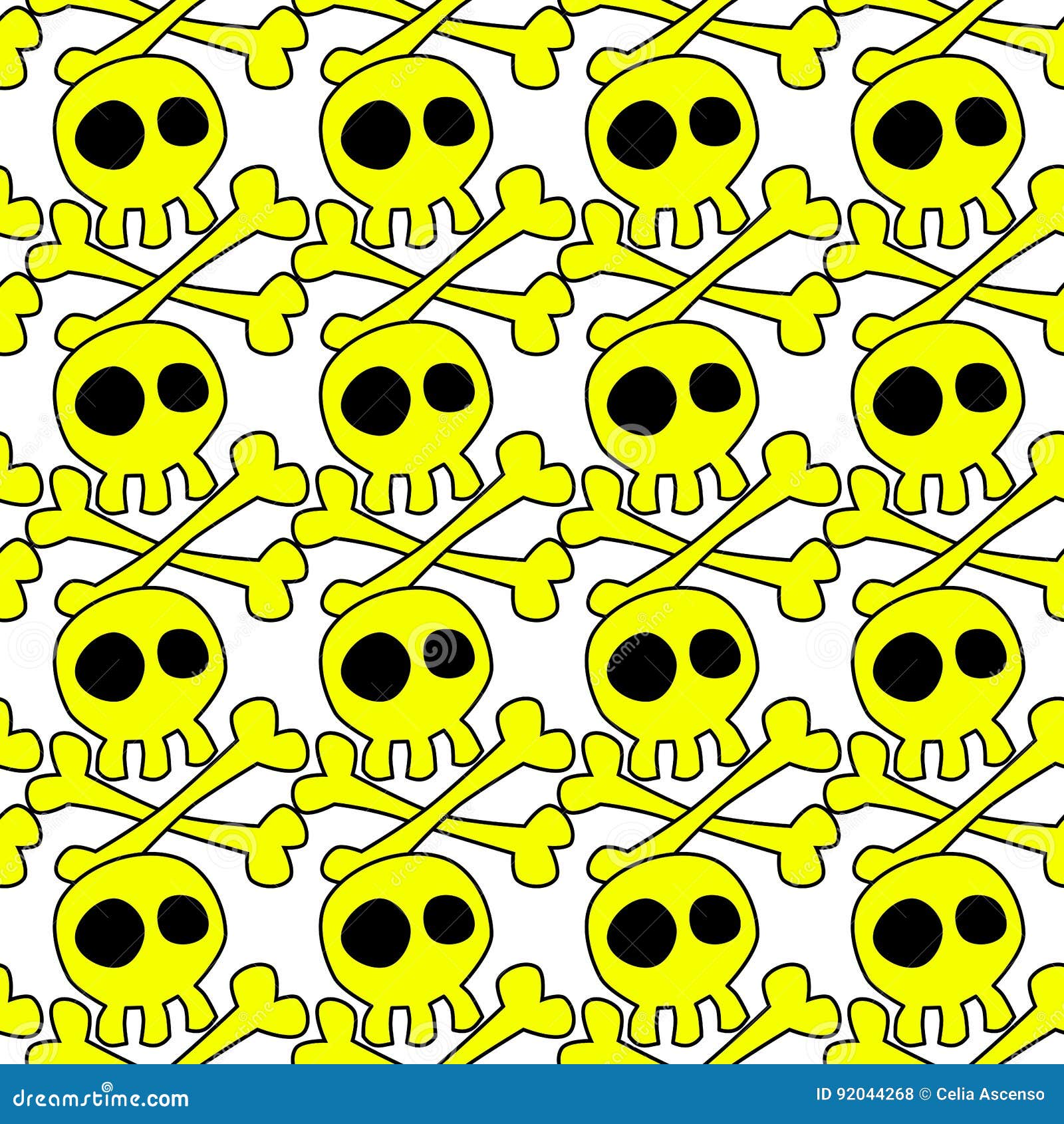 Seamless Cranium Skulls Pattern Stock Illustration - Illustration of ...