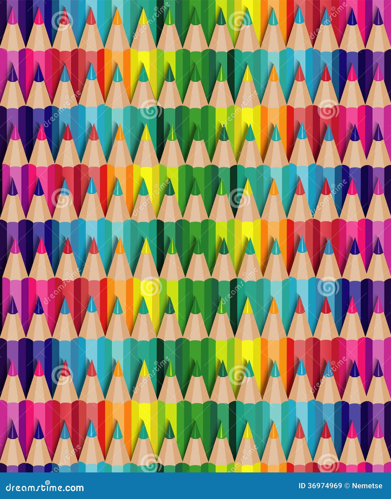 Seamless crayon stock vector. Illustration of color, bright - 36974969