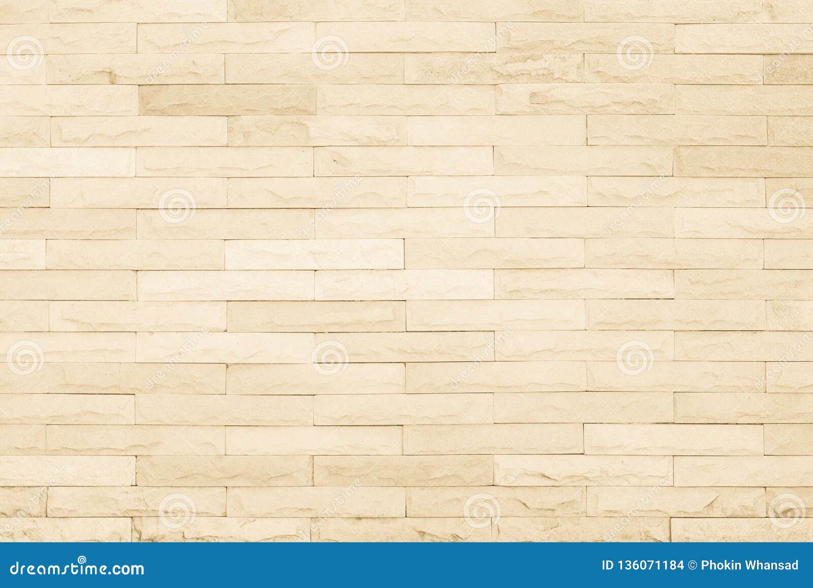 Seamless Cream Pattern of Decorative Brick Sandstone Wall Surface with ...