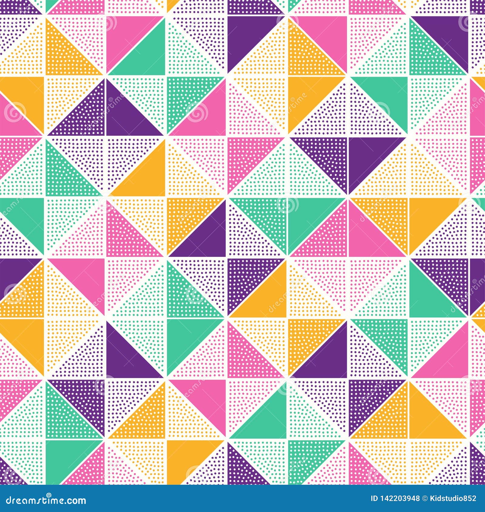 Seamless Creative Stylish Doodle Dots Playful Pattern Stock Vector ...