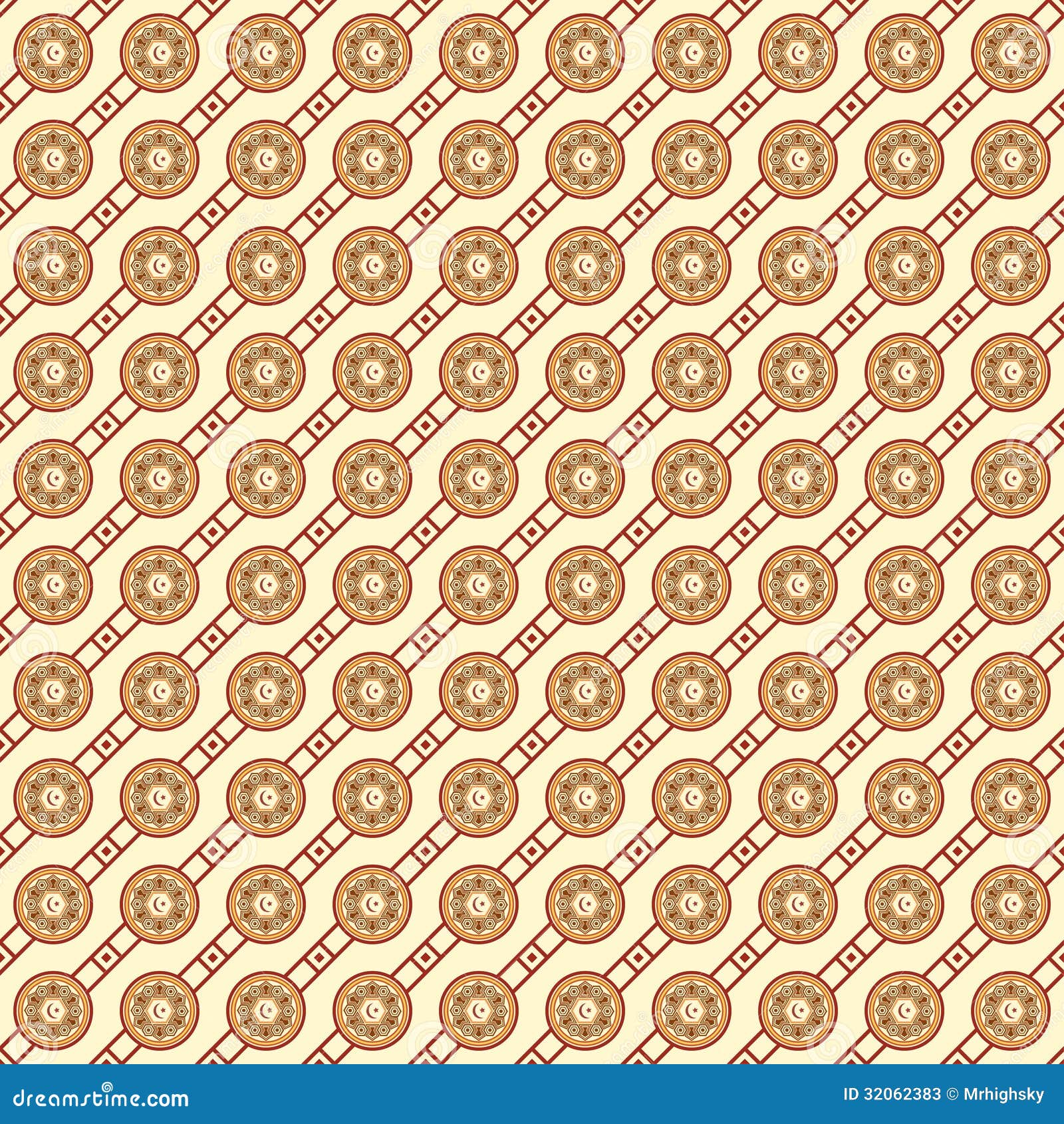 Seamless Crescent Pattern stock vector. Illustration of geometric ...