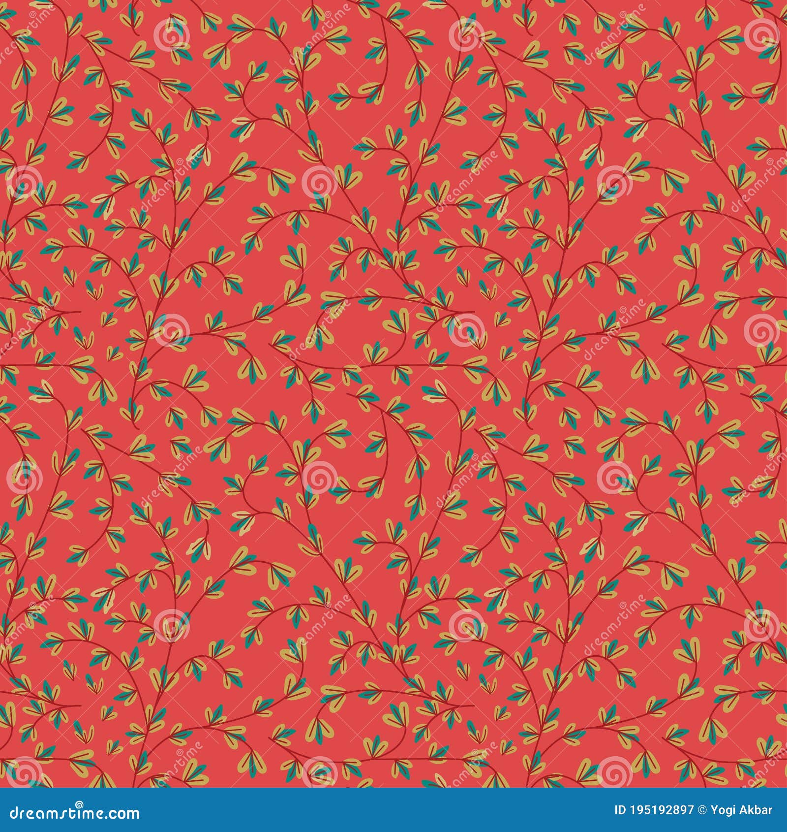 Seamless Crispy Flower Pattern Colored Perfect for Allover Print Design ...