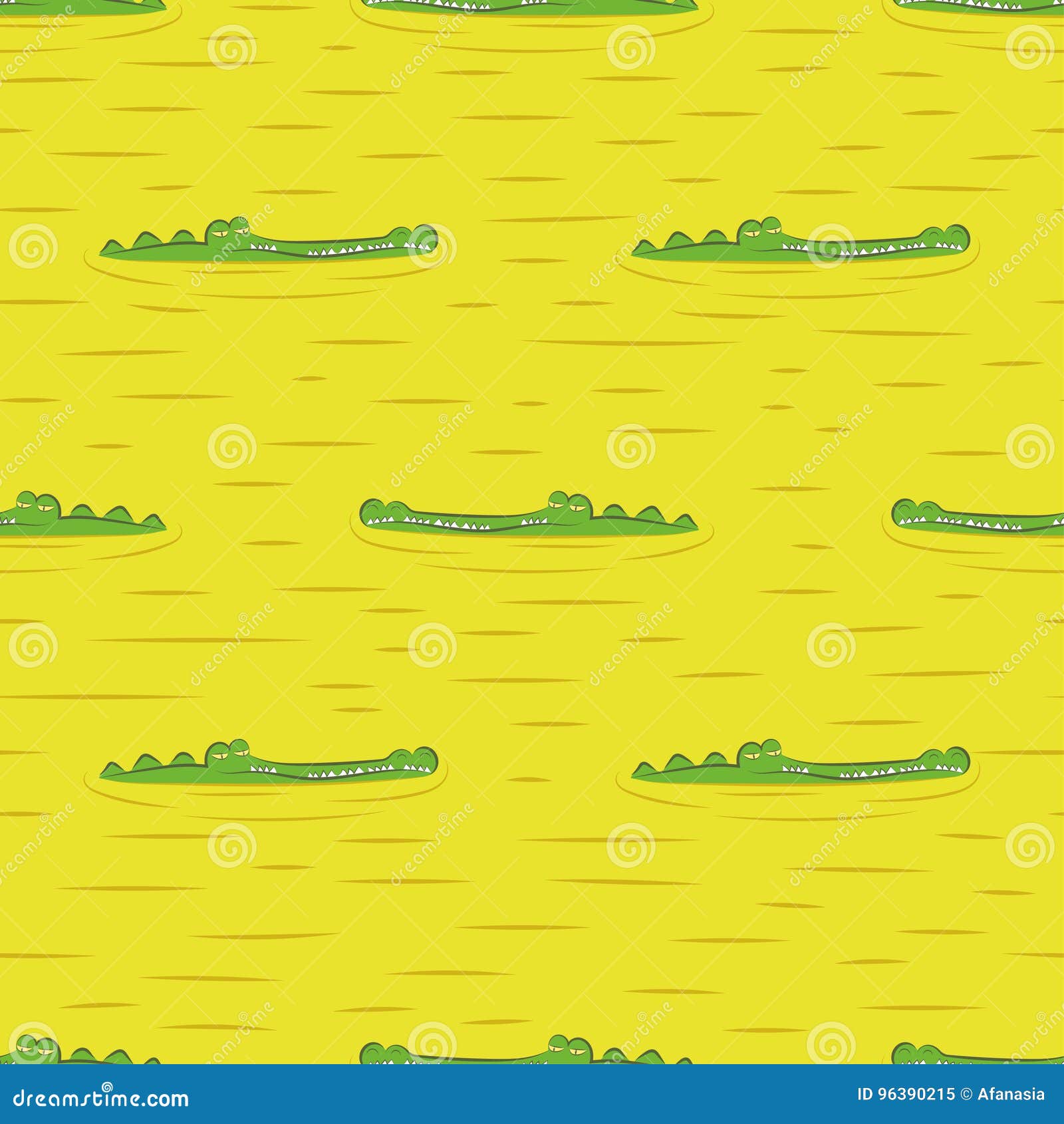 Seamless Crocodile Kid Cartoon Vector Pattern. | CartoonDealer.com ...