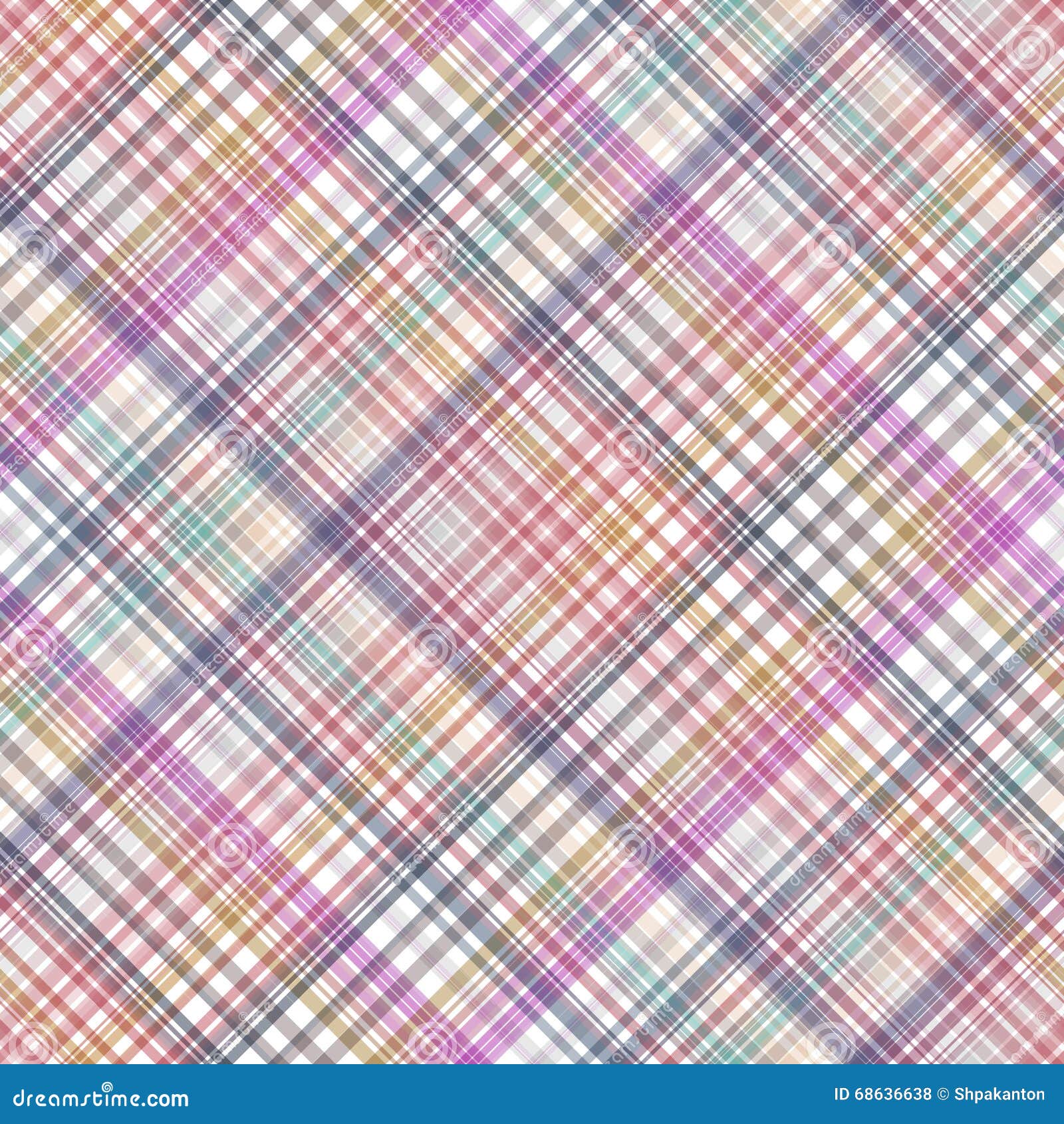Checkered Diagonal Fabric Texture Seamless Pattern Vector Illustration ...
