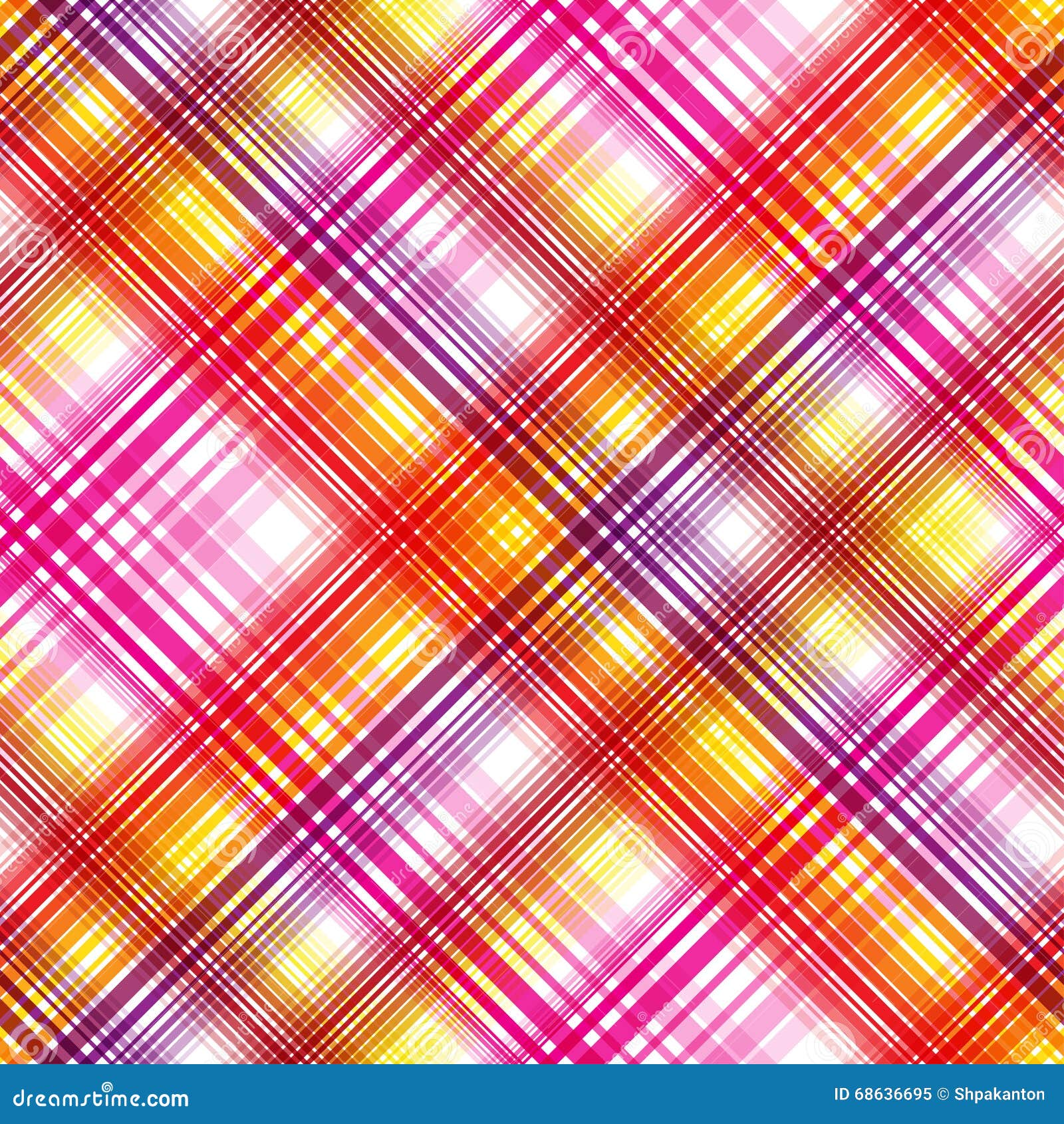 Seamless Cross Colorful, Checkered Diagonal Pattern. Stock Illustration ...