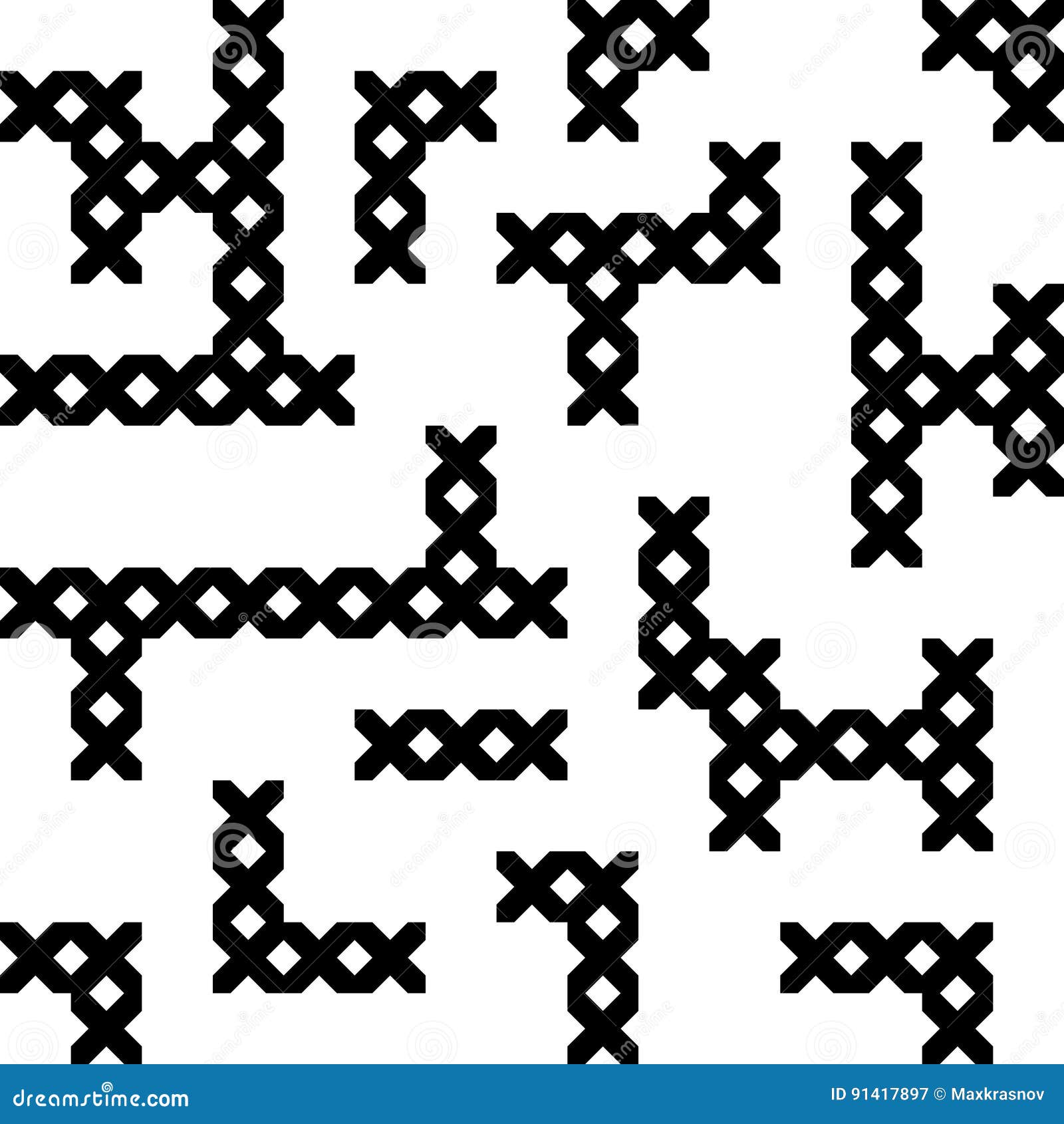 Seamless Cross Pattern stock vector. Illustration of grid - 91417897