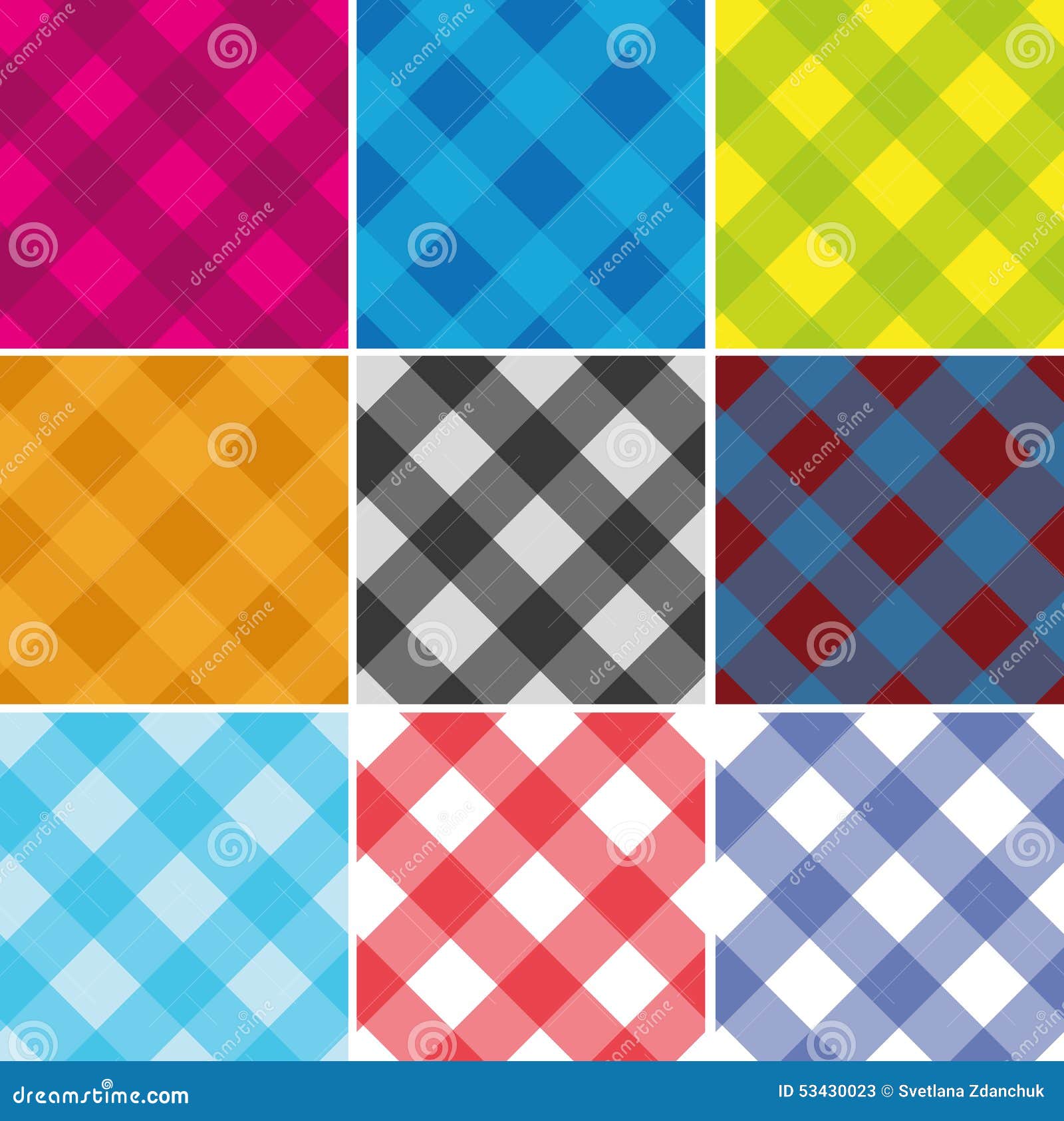 Seamless Cross Weave Gingham Pattern Cartoon Vector | CartoonDealer.com ...