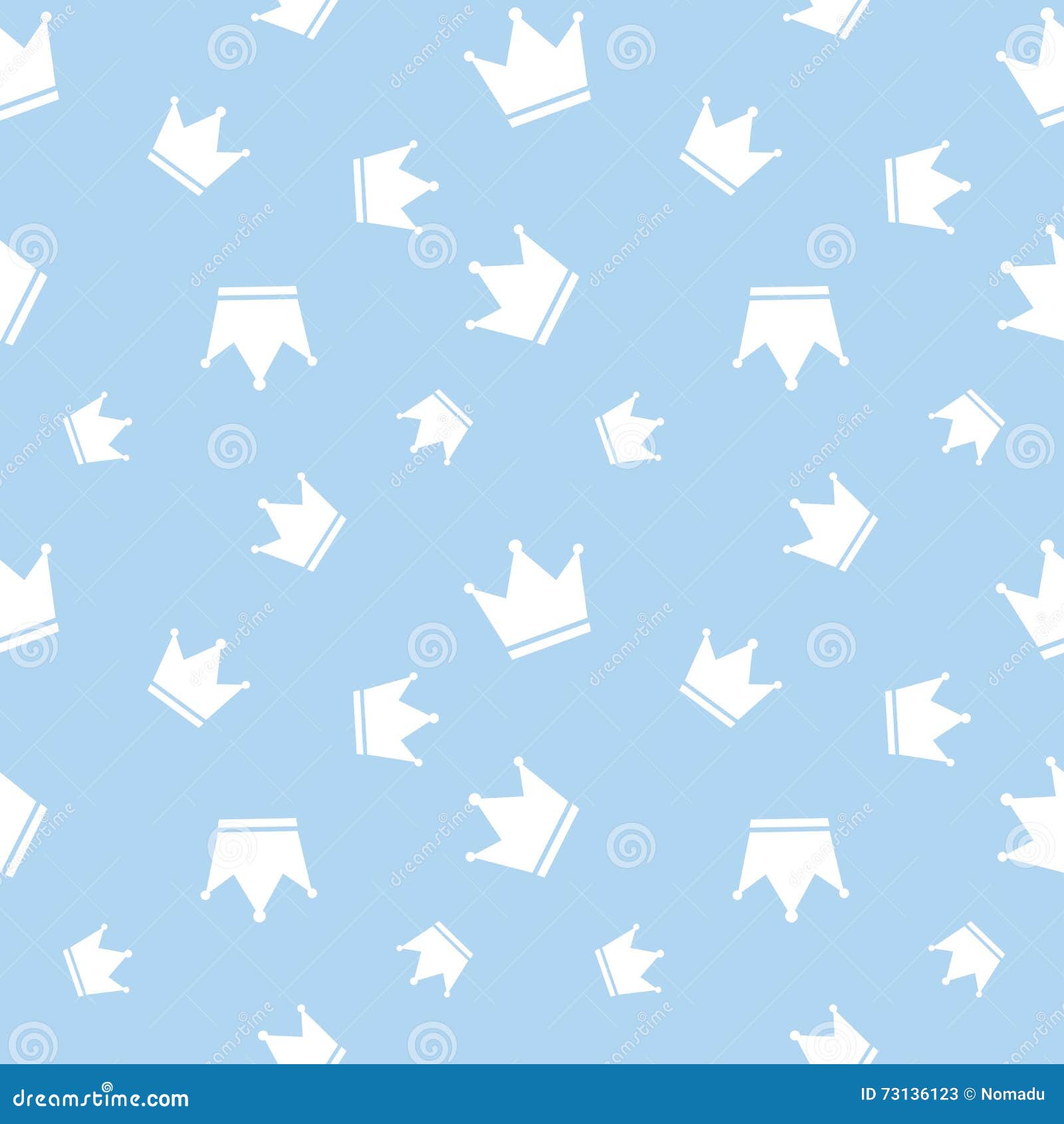 Seamless Crown Background Pattern Stock Vector - Illustration of tile ...
