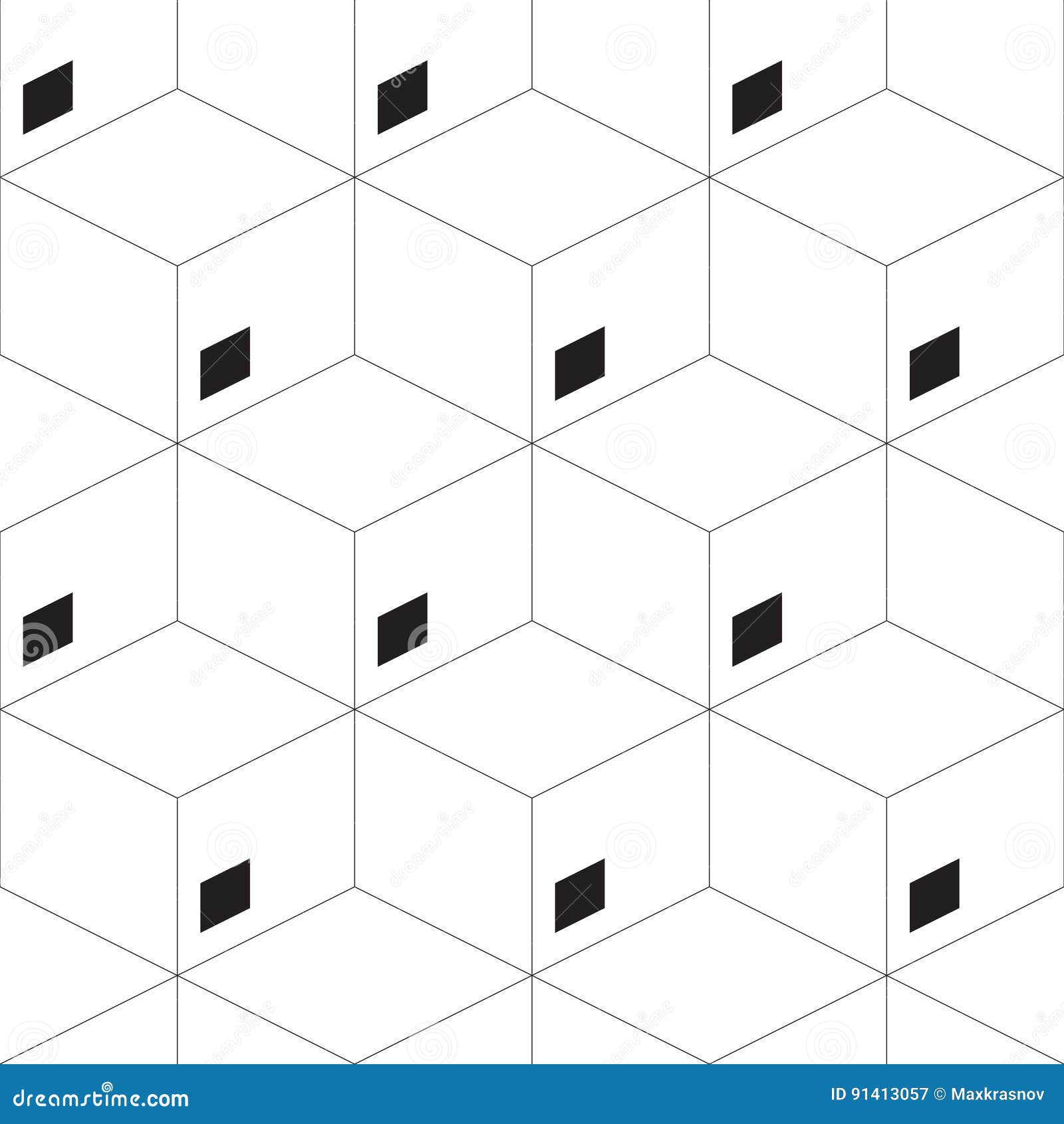 Seamless Cube Pattern stock vector. Illustration of modern - 91413057
