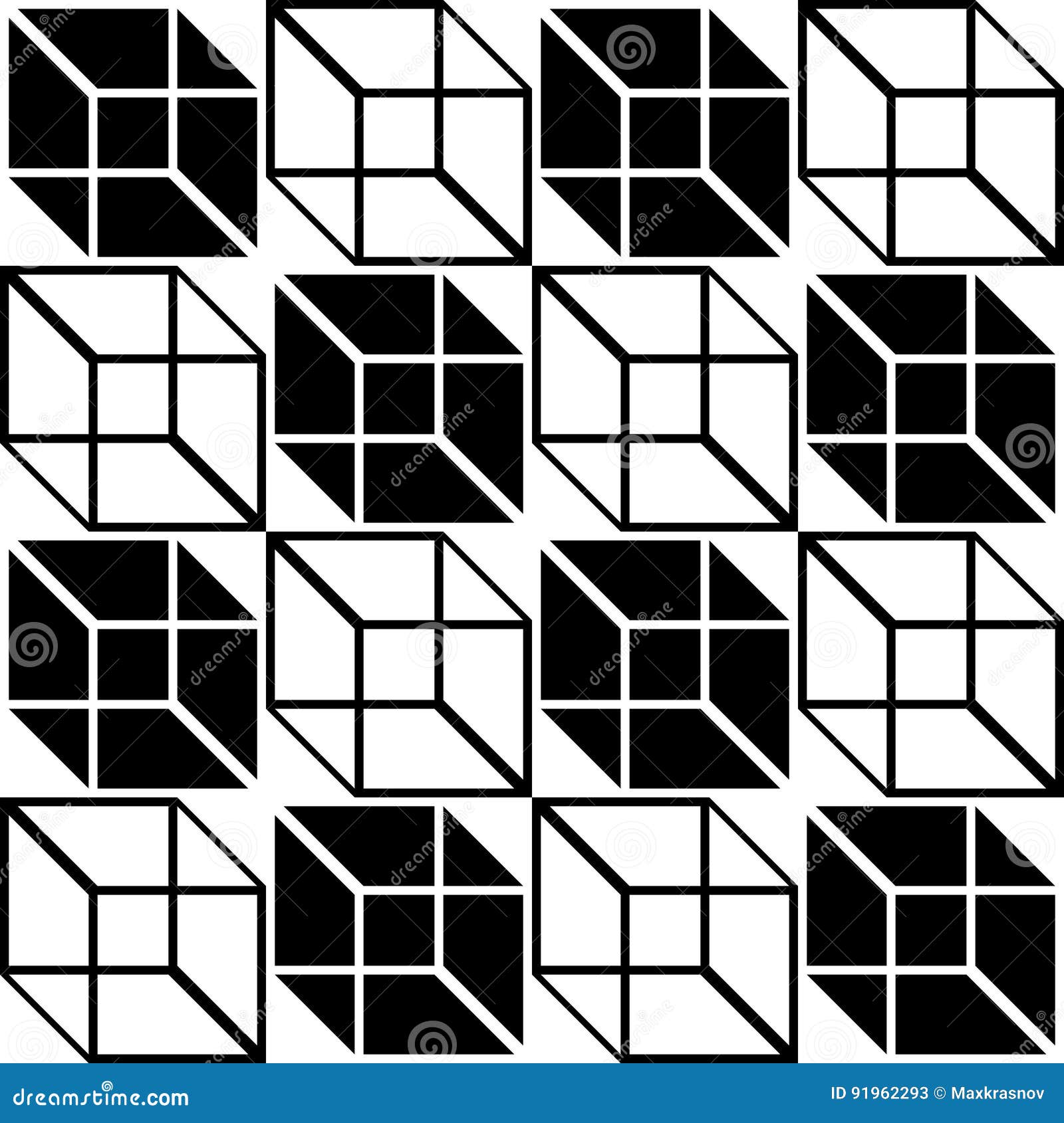 Seamless Cube Pattern stock vector. Illustration of design - 91962293