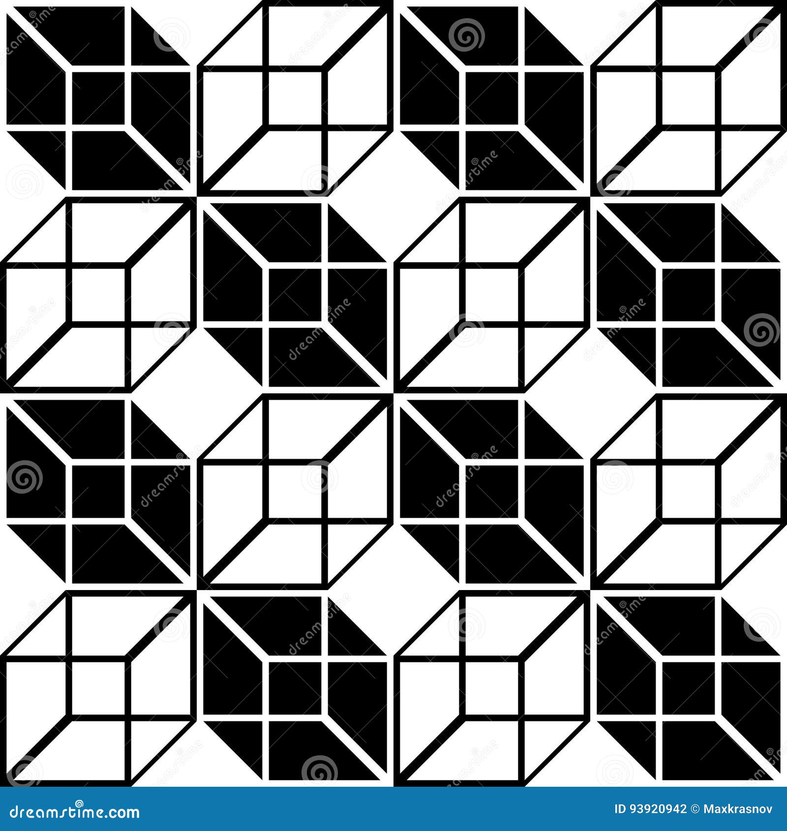 Seamless Cube Pattern stock vector. Illustration of fashion - 93920942