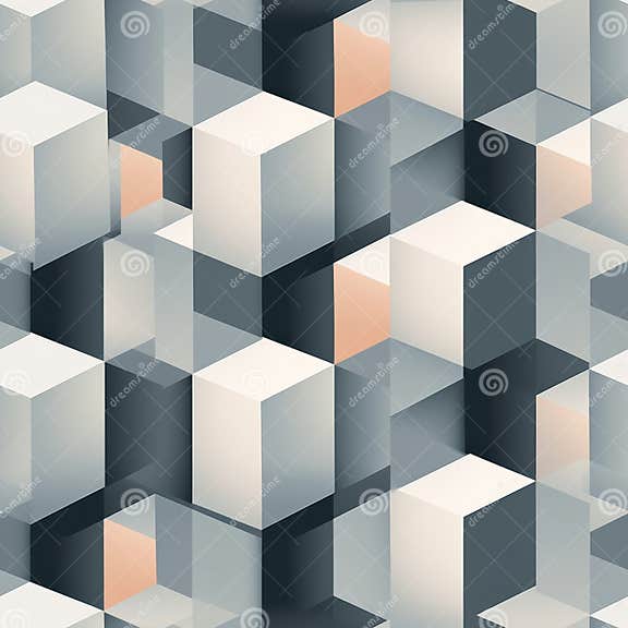 Seamless Cube Pattern - Modern Abstract Vector Design - Repeating ...