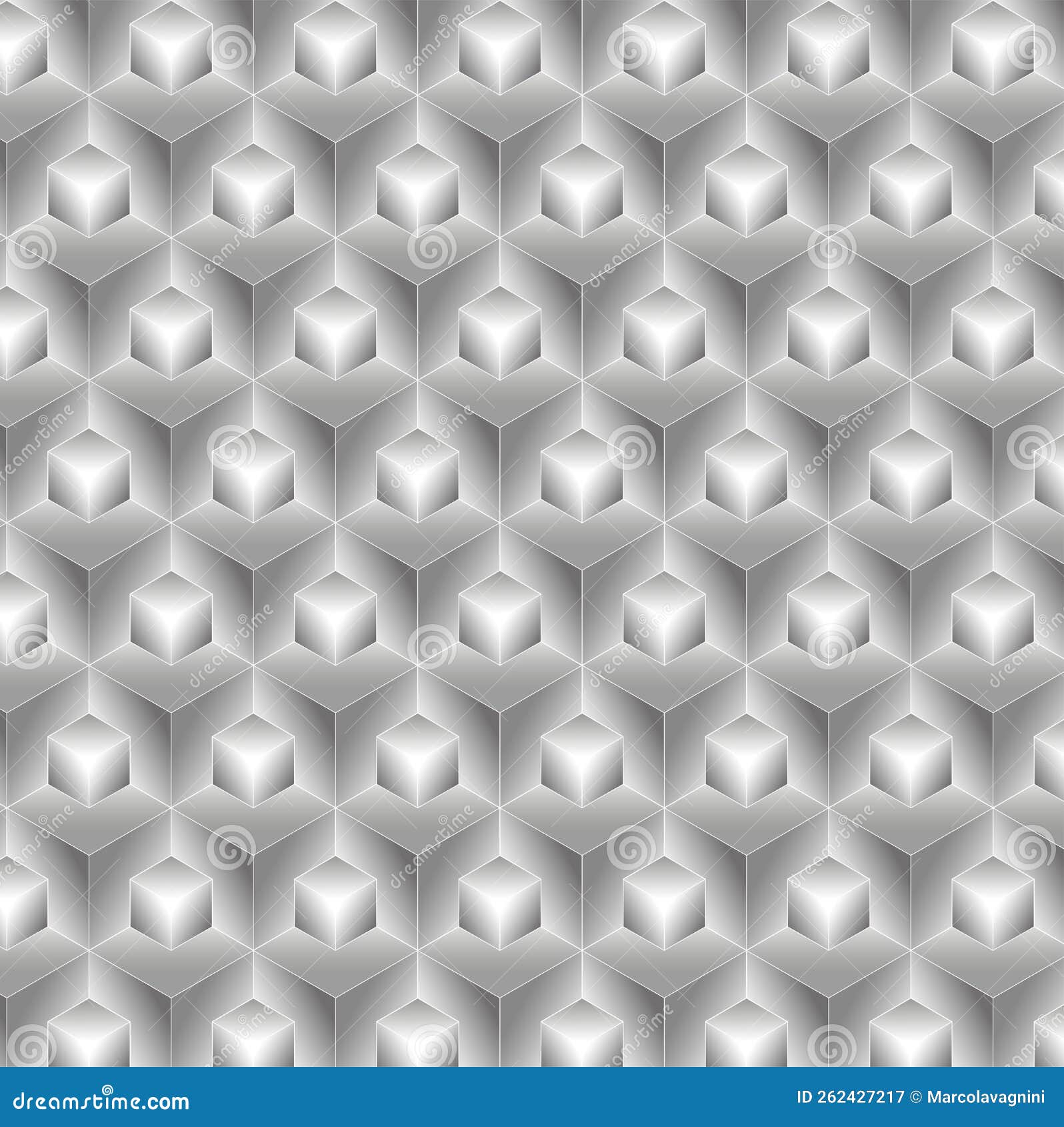 Seamless Cube Texture - Grey Shades Glowing Effect Stock Vector ...