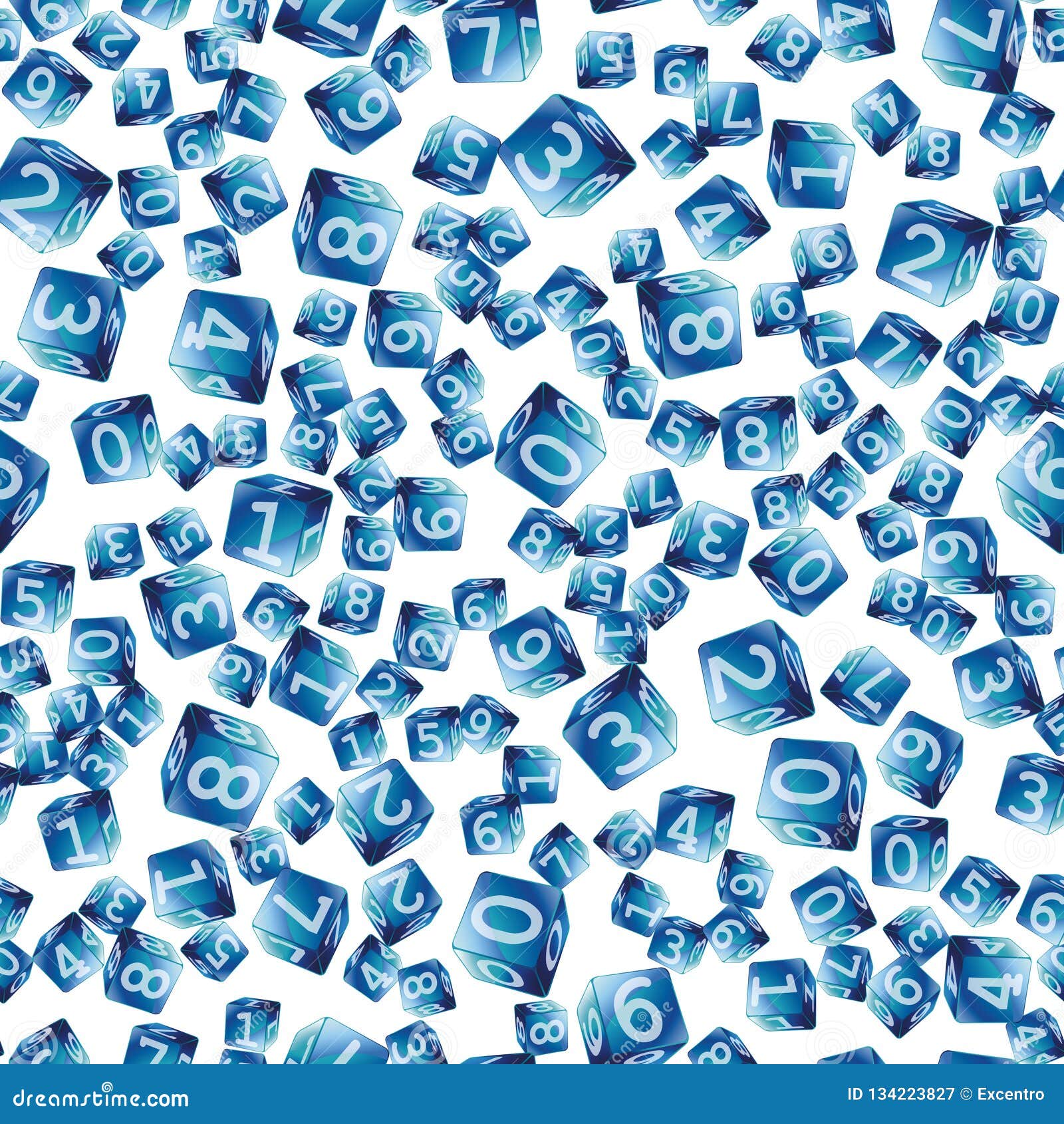 Seamless cubes stock vector. Illustration of numeracy - 134223827