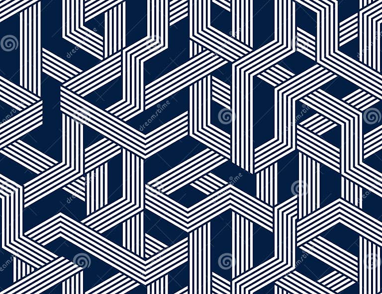 Seamless Cubes Vector Background, Lined Boxes Repeating Tile Pattern ...