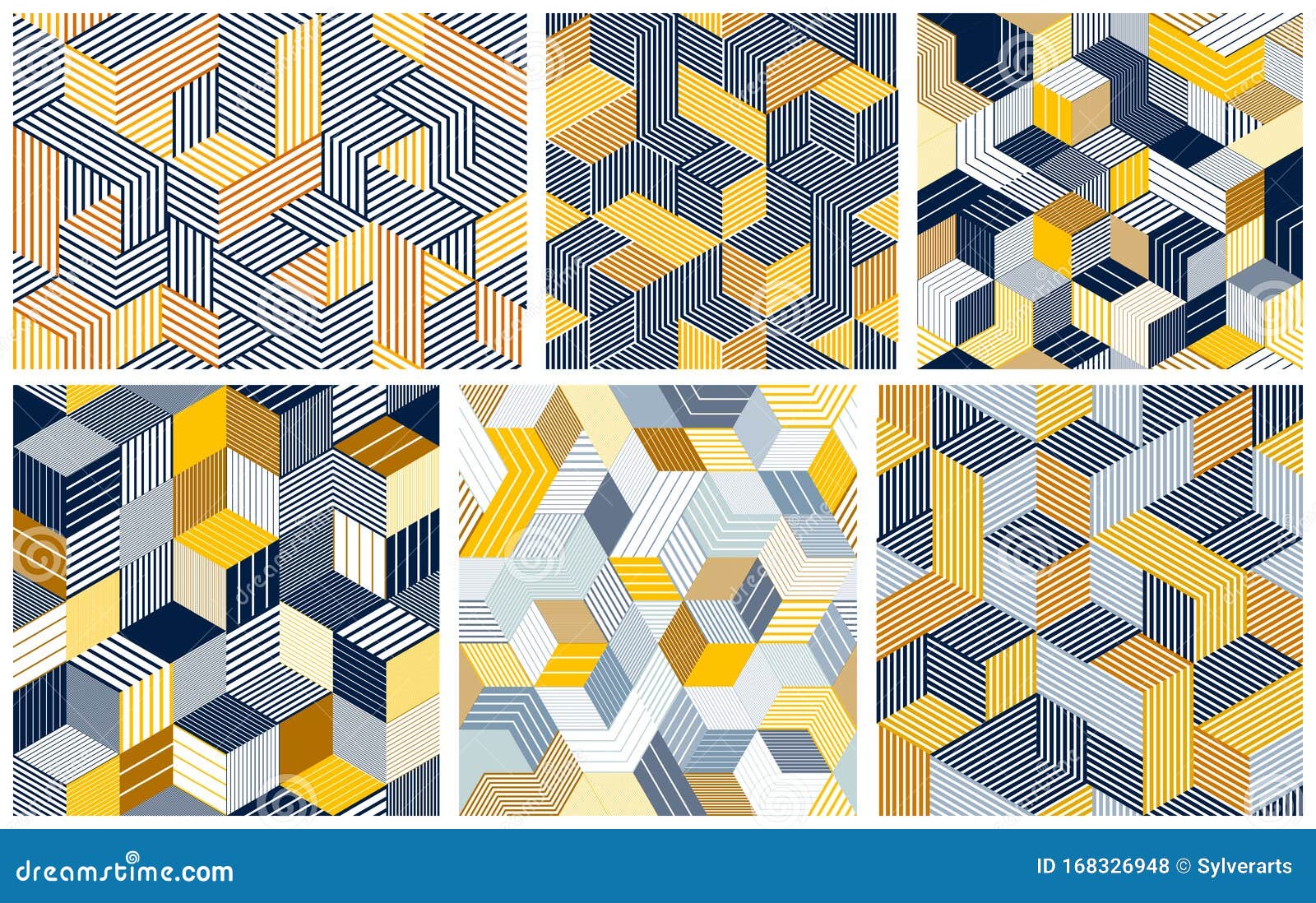 Seamless Cubes Pattern. 3d Vector Geometric Wallpaper, Cube Pattern ...