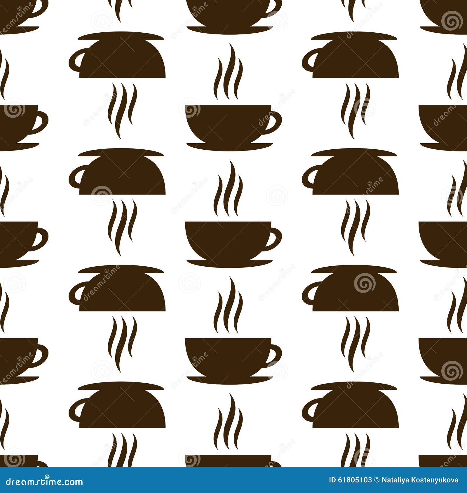 Seamless of cup stock vector. Illustration of wallpaper - 61805103