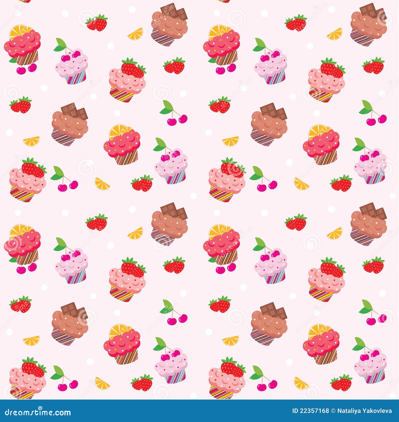 Seamless cupcake pattern stock vector. Illustration of bakery - 22357168