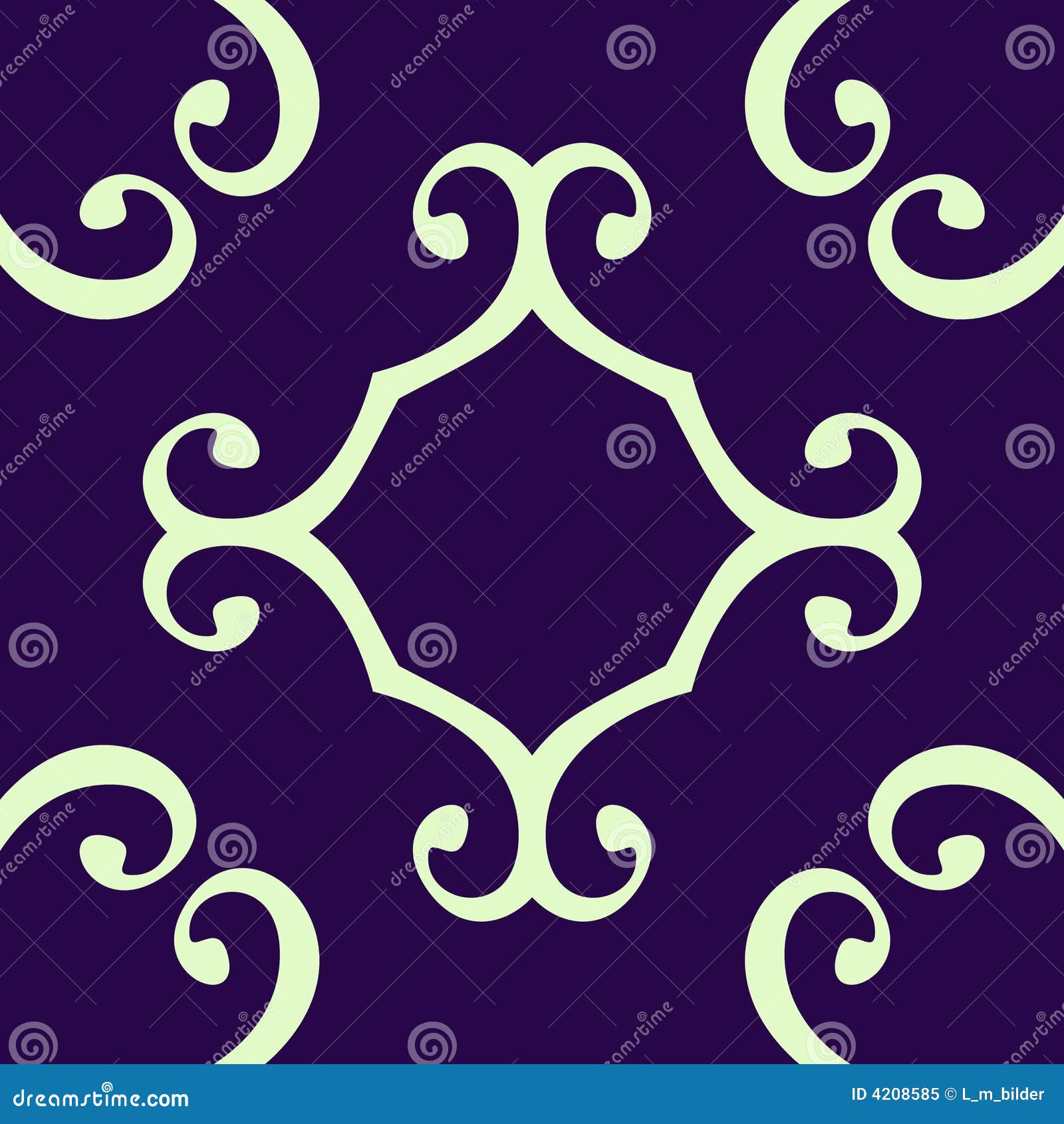 Seamless Curled Repeat Pattern Stock Illustration - Illustration of ...
