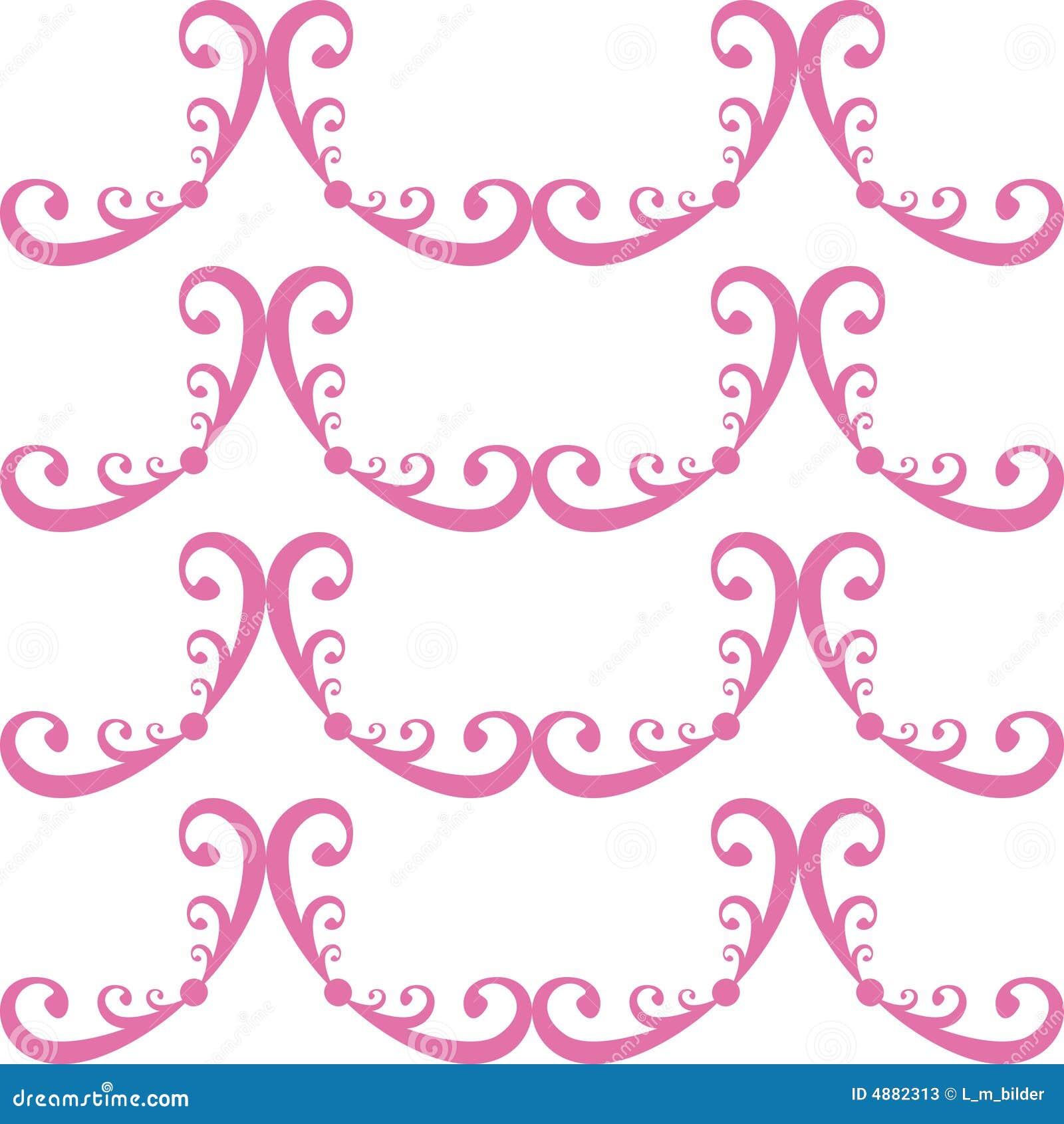Seamless Curled Repeat Pattern Stock Vector - Illustration of drawing ...