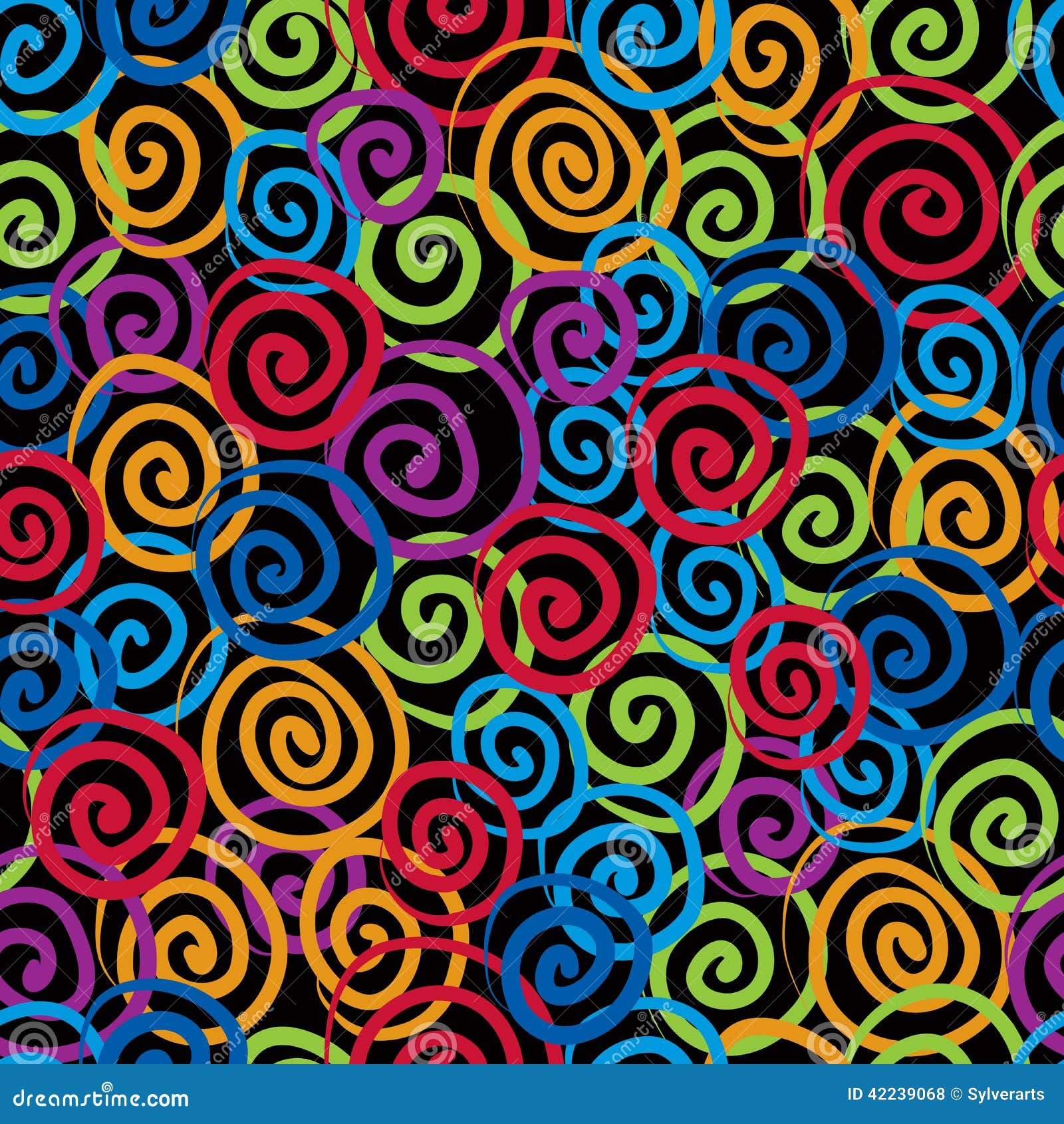 Seamless curls background. stock vector. Illustration of abstraction ...