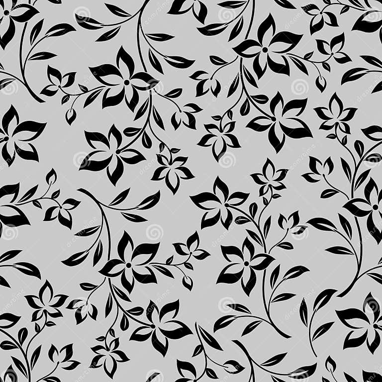 Seamless Curly Leaves Pattern. Stock Vector - Illustration of abstract ...