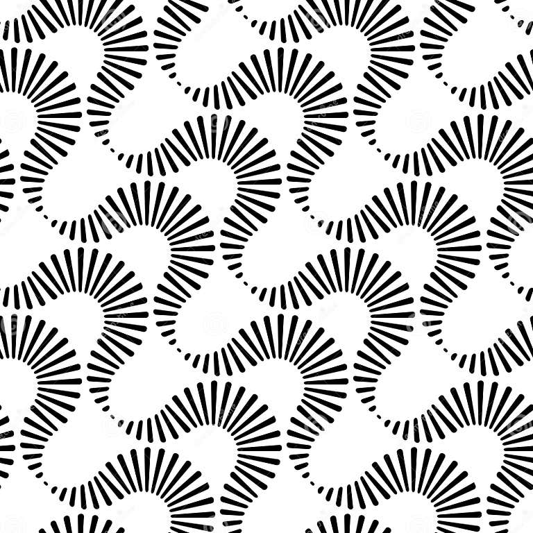 Seamless Curve Pattern stock vector. Illustration of black - 85766246