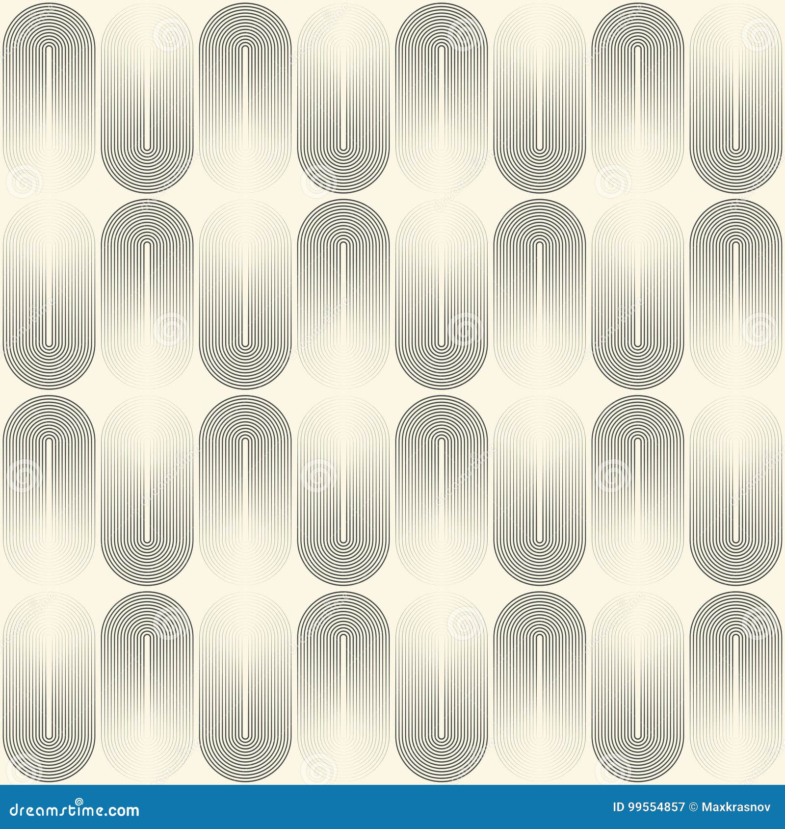 Seamless Curved Background. Minimal Ellipse Pattern Stock Vector ...