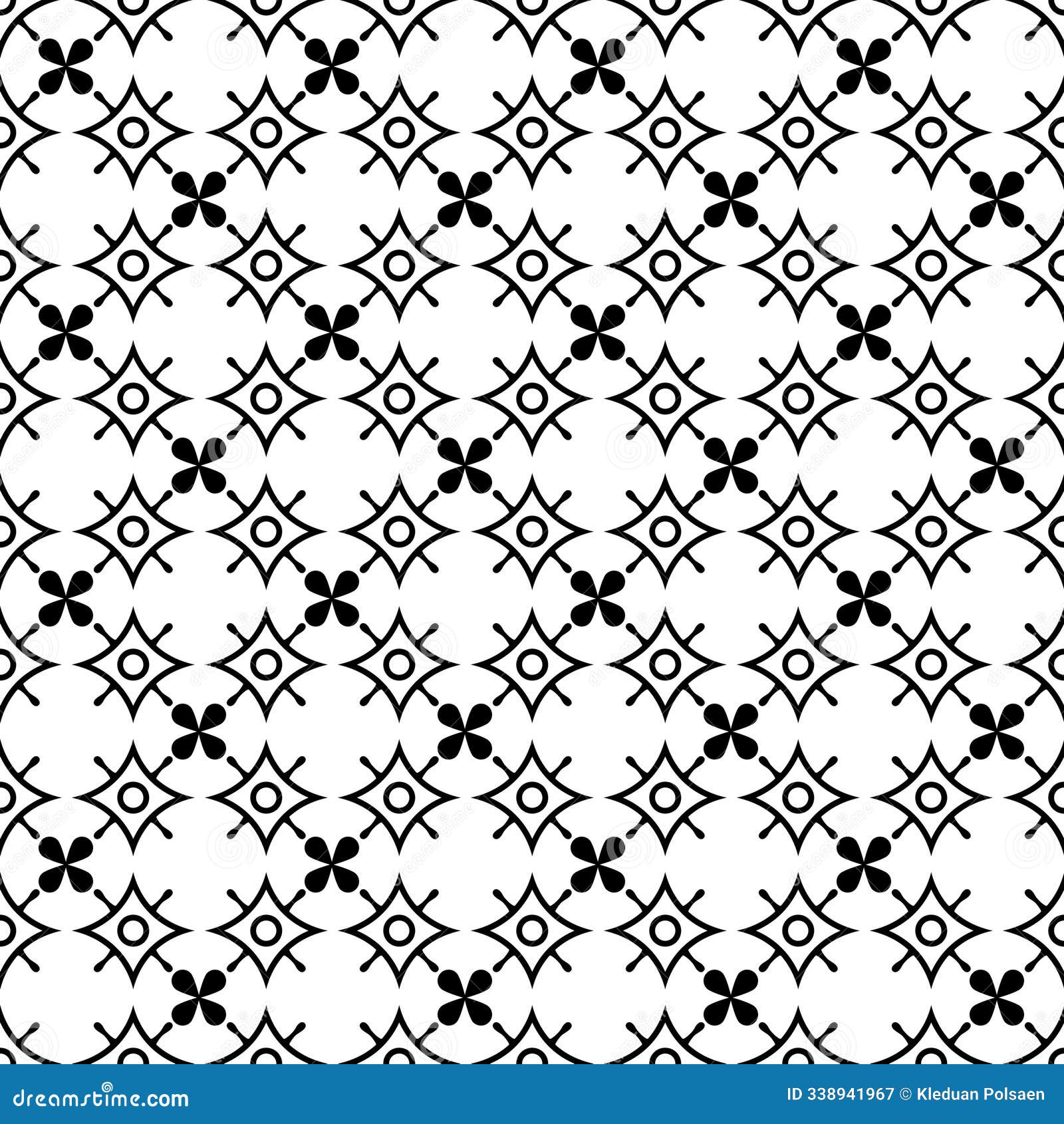Seamless Curved Pattern in a Row on a White Background. Stock ...