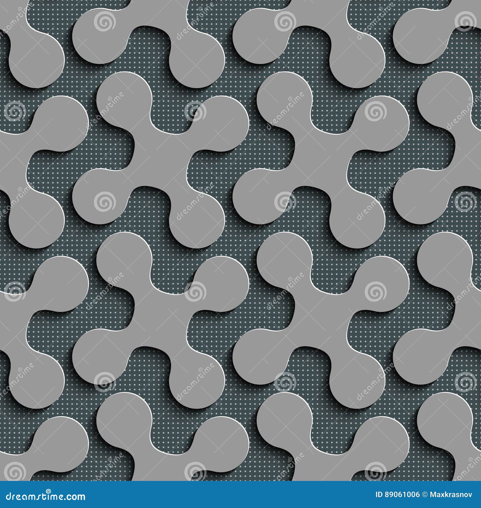 Seamless Curved Shape Pattern Stock Vector - Illustration of fabric ...