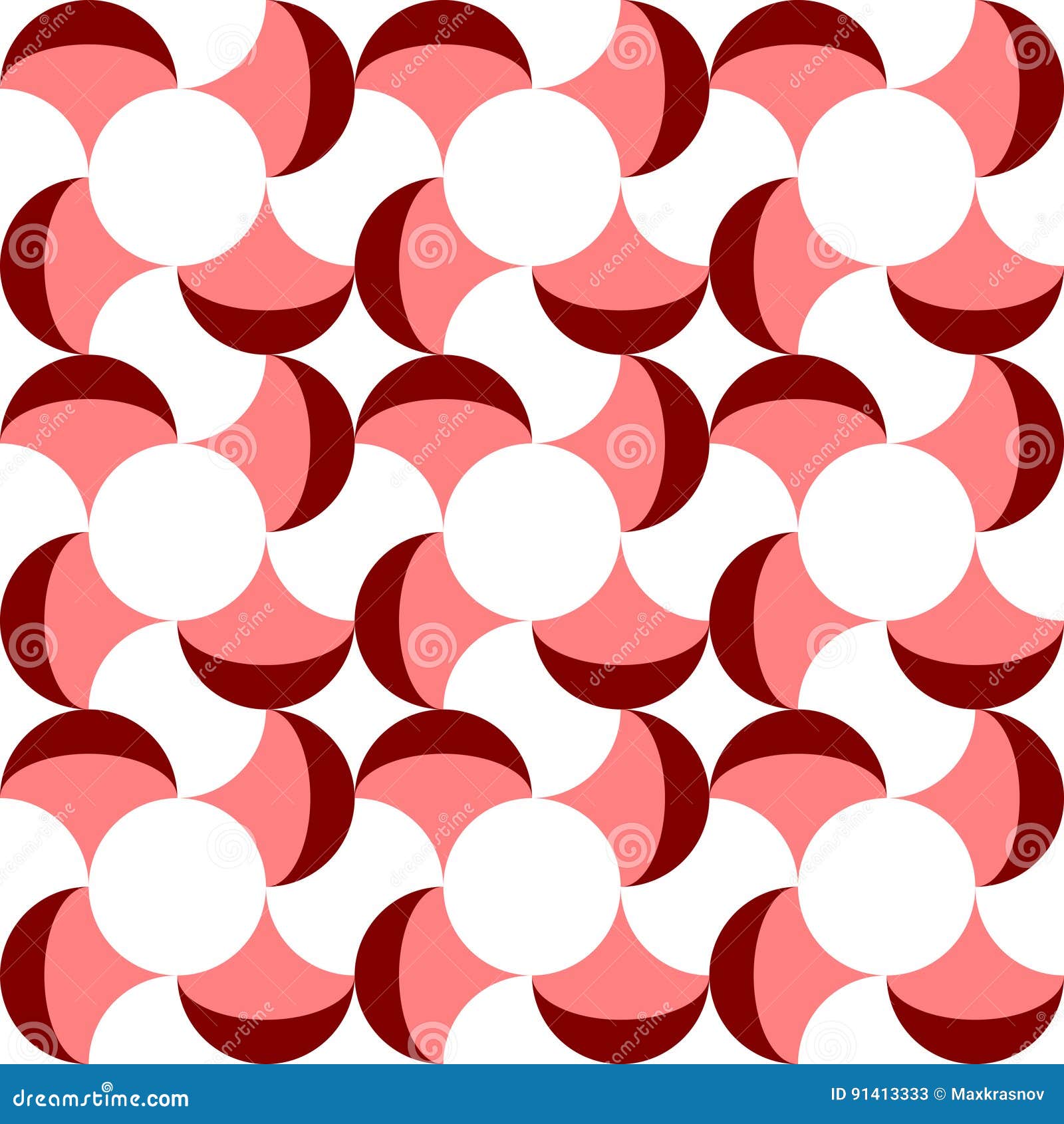 Seamless Curved Shape Pattern Stock Vector - Illustration of marsala ...