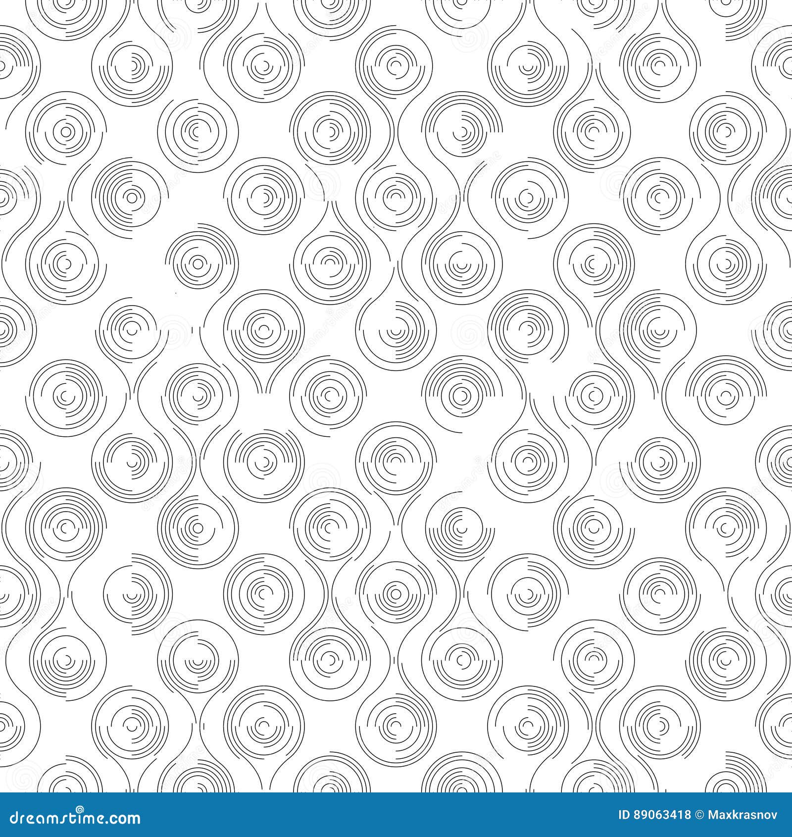 Seamless Curved Shape Pattern Stock Vector - Illustration of design ...
