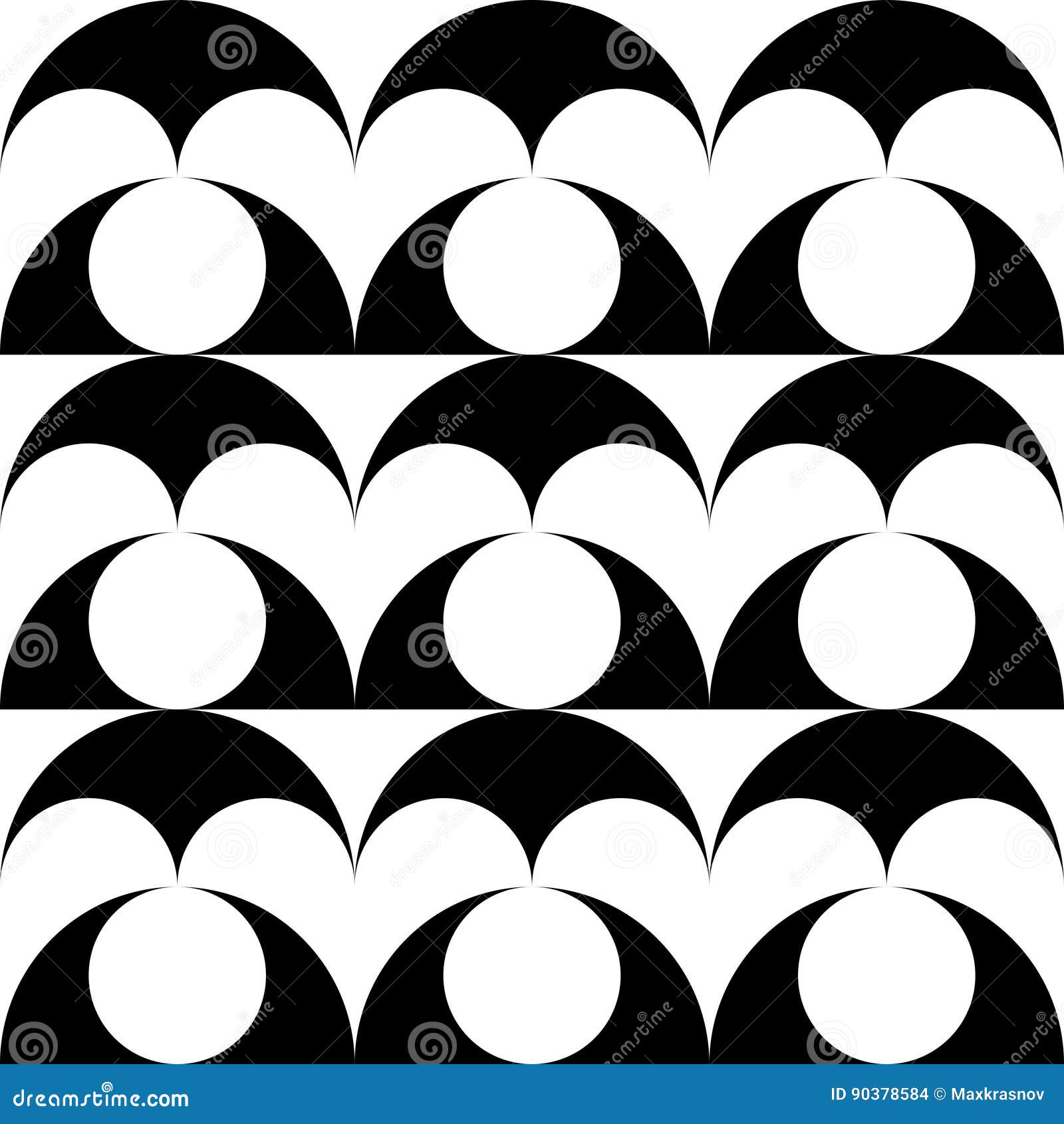 Seamless Curved Shape Pattern Stock Vector - Illustration of seamless ...