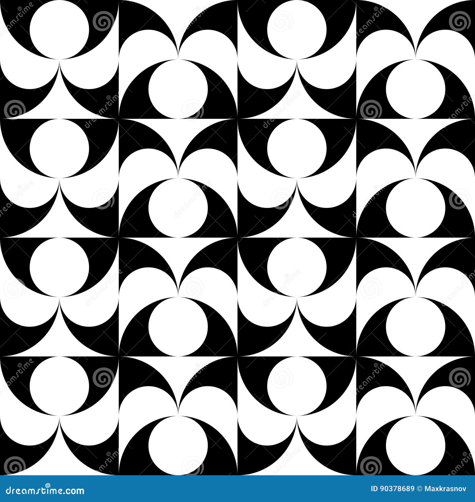 Seamless Curved Shape Pattern Stock Vector - Illustration of minimal ...