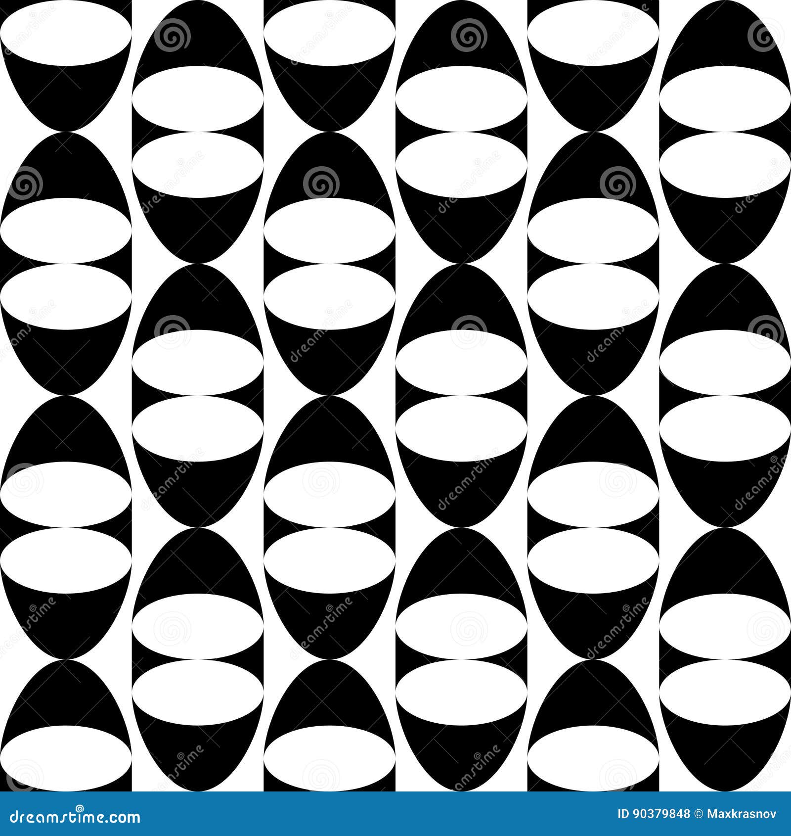 Seamless Curved Shape Pattern Stock Vector - Illustration of seamless ...