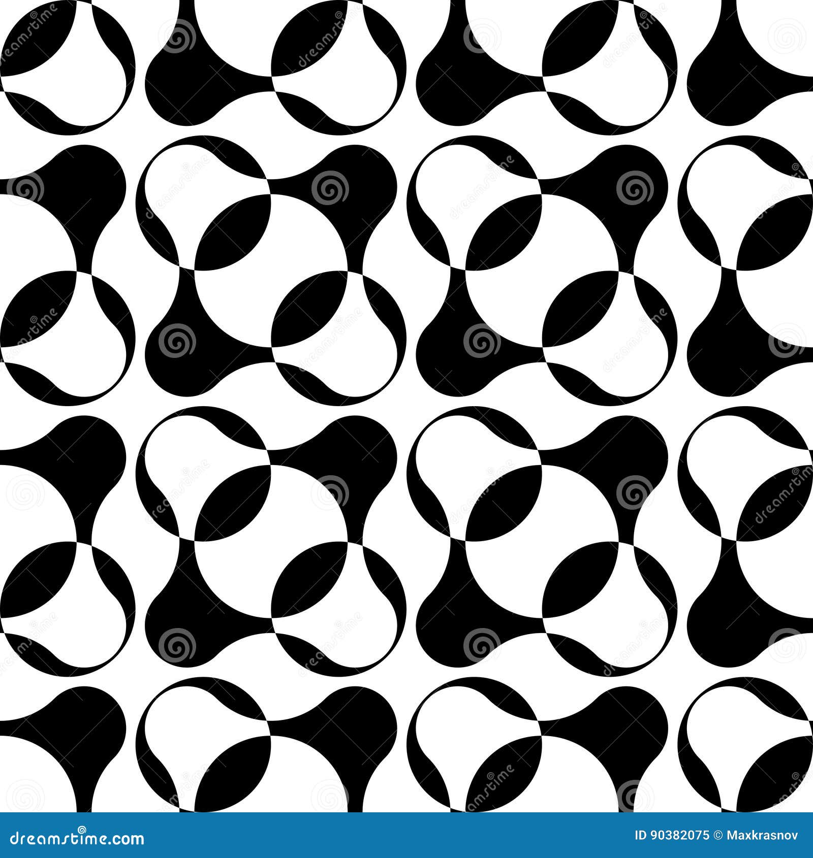 Seamless Curved Shape Pattern Stock Vector - Illustration of abstract ...