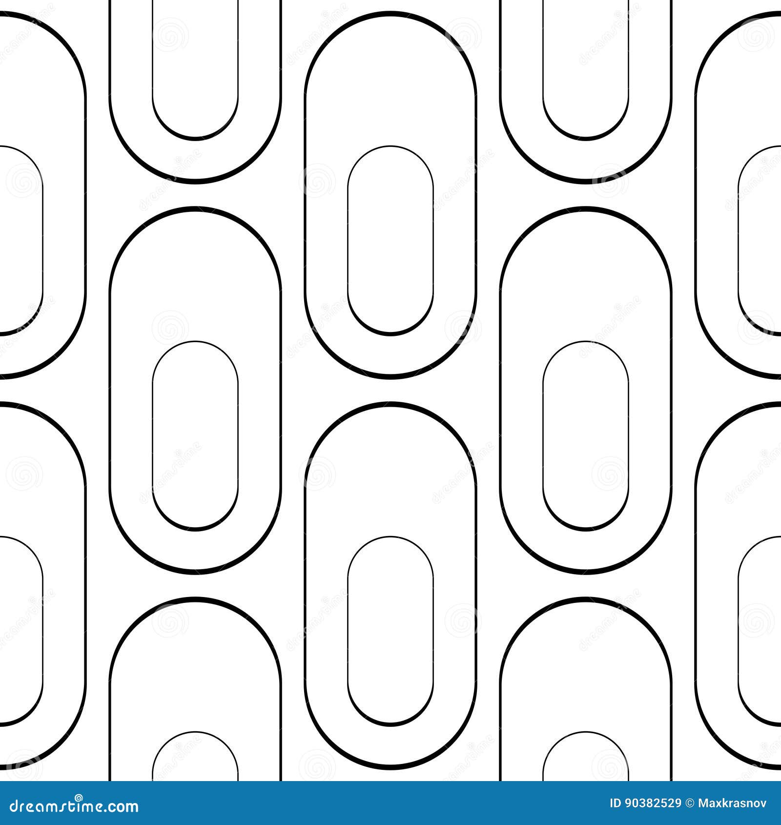 Seamless Curved Shape Pattern Stock Vector - Illustration of design ...